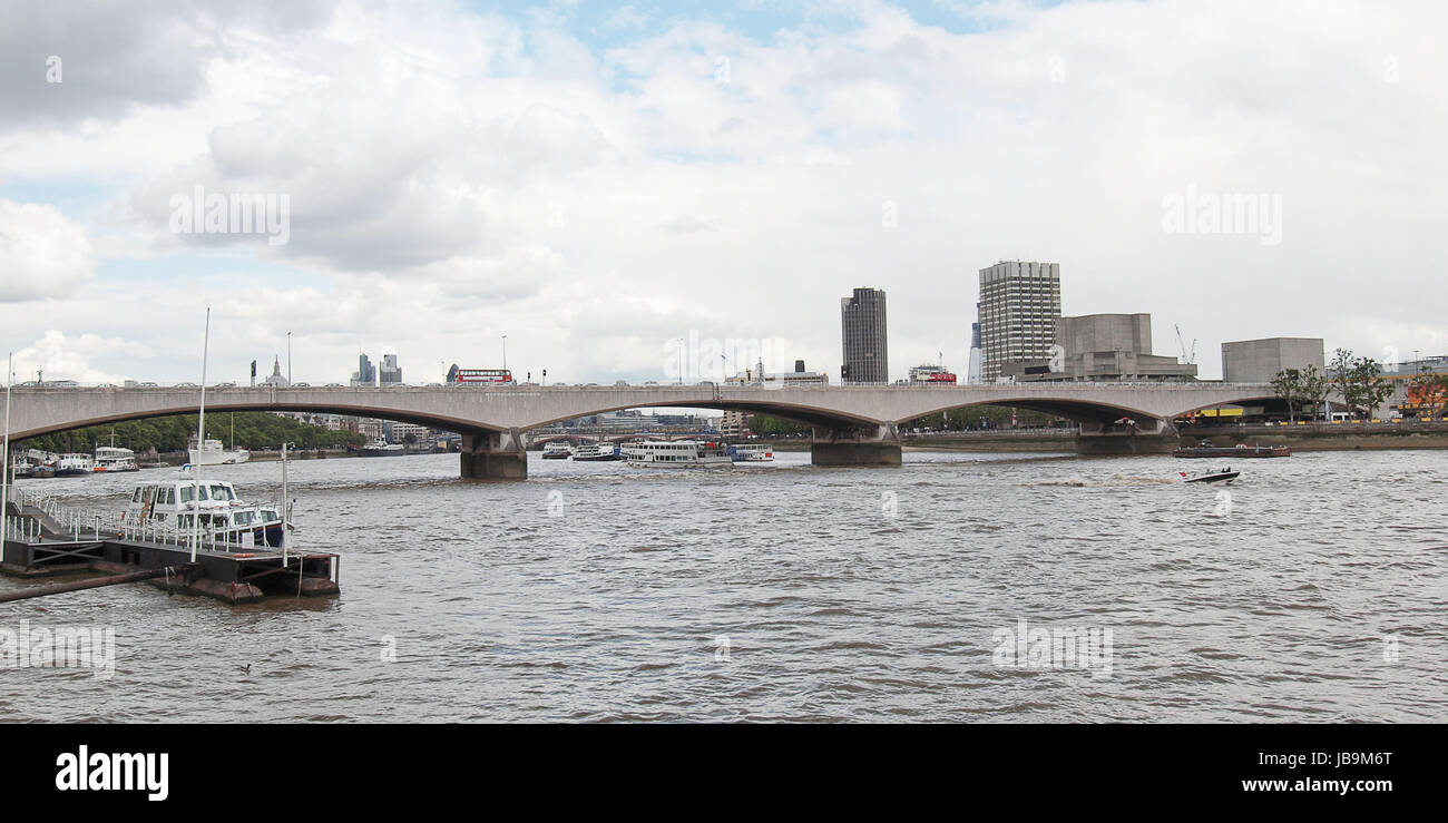Panoramic view of River Thames London UK Stock Photo - Alamy