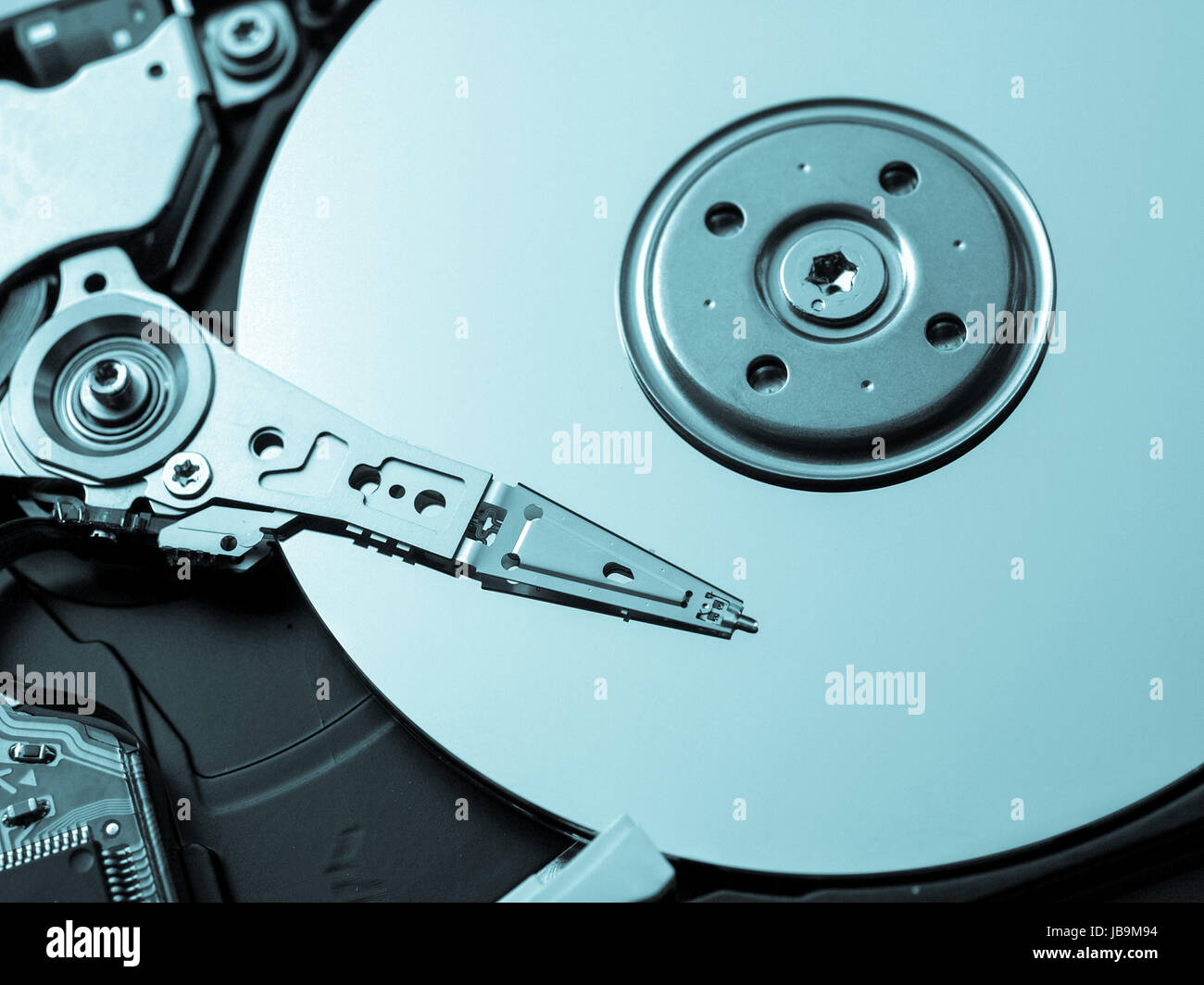 Detail of a magnetic computer hard disk Stock Photo - Alamy