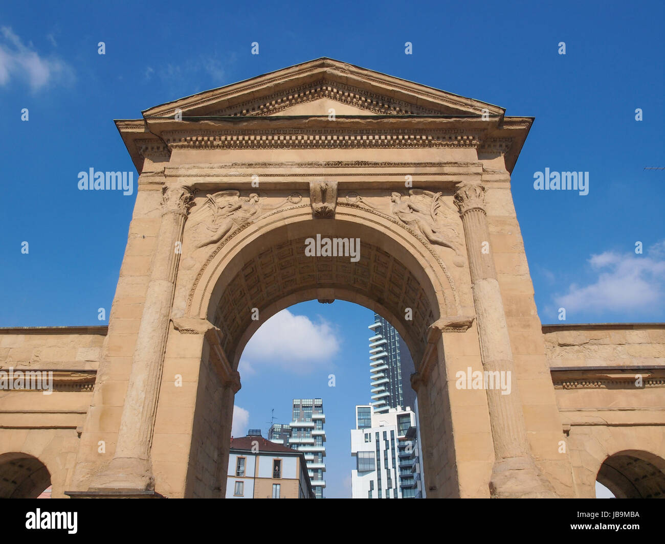 The Porta Nuova city gates in Milan Italy Stock Photo - Alamy