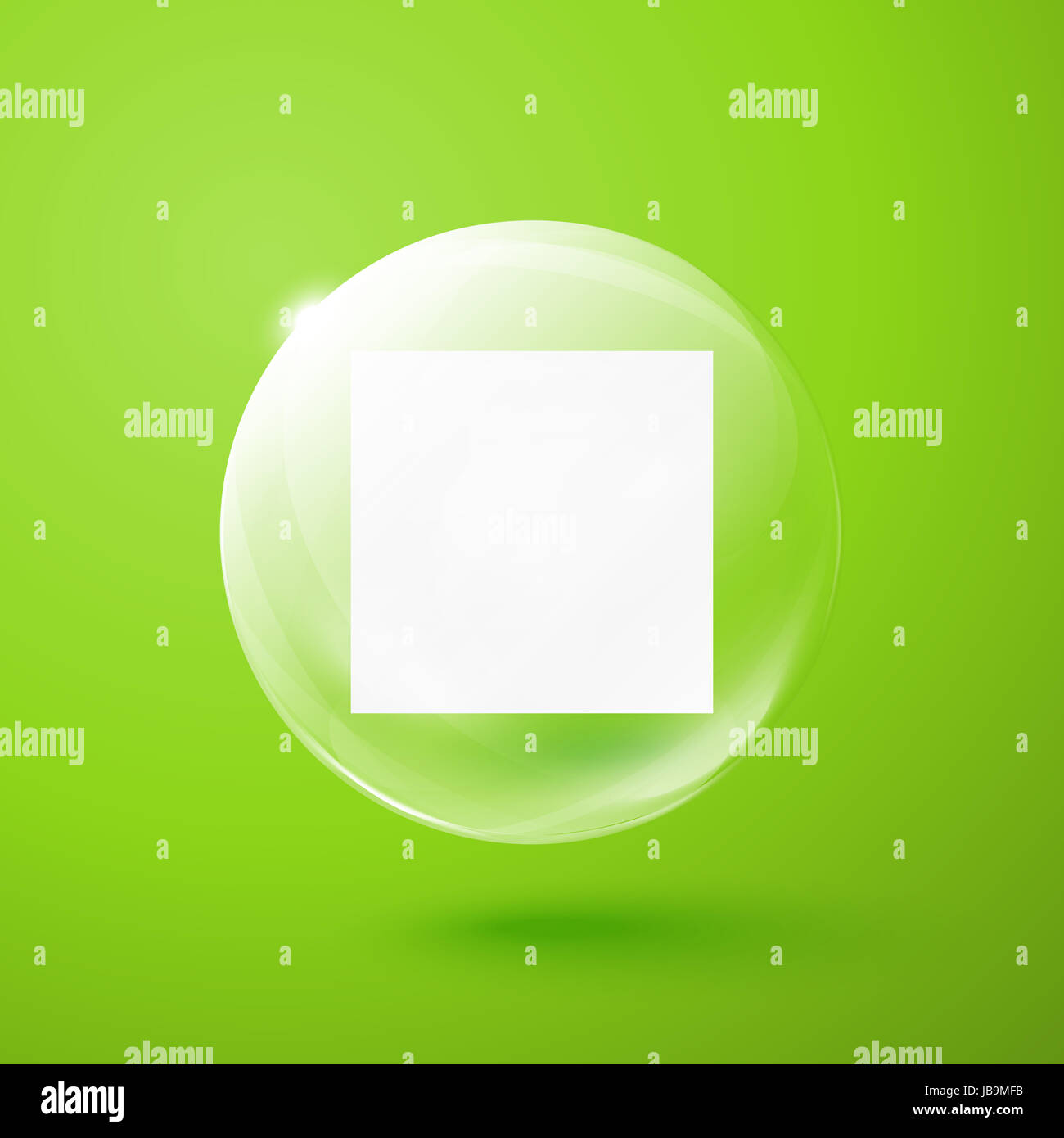 Transparent sphere with paper inside Stock Photo - Alamy