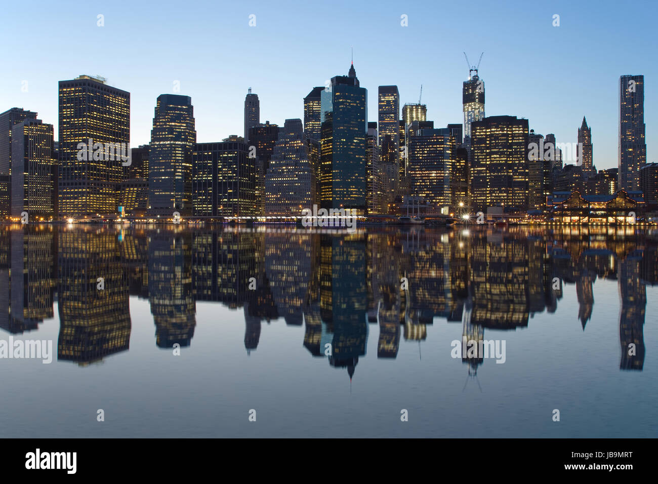 Lower Manhattan. Reflection. New York City, USA Stock Photo - Alamy