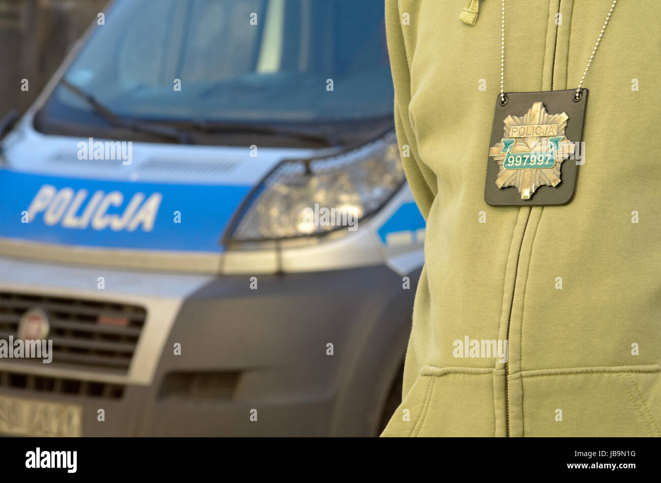 Photo of polish police sign Stock Photo - Alamy