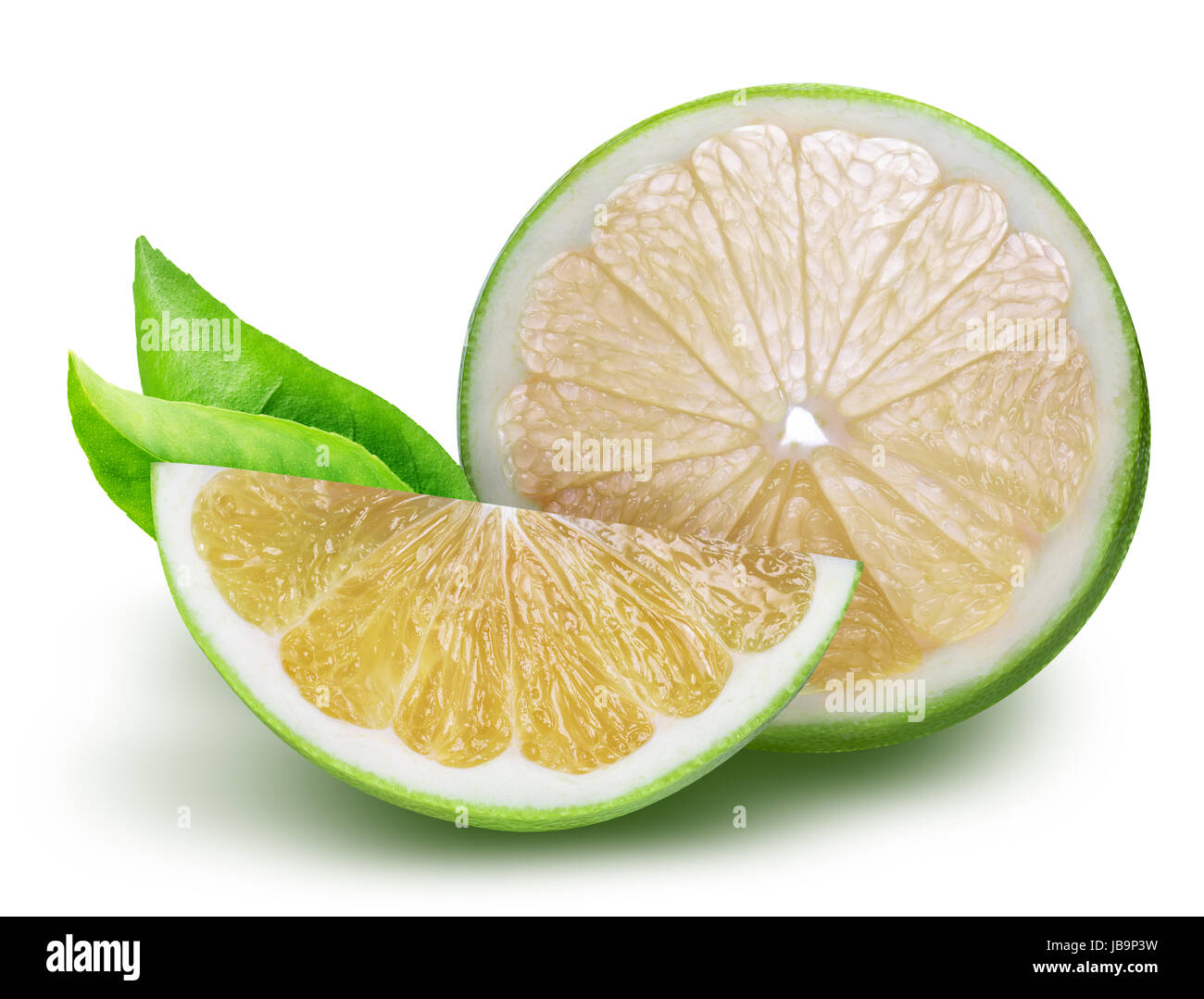 Sweetie, green grapefruit isolated on white background with clipping ...