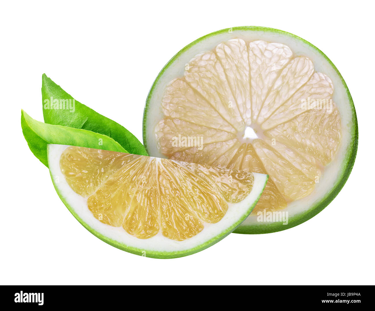 Sweetie, green grapefruit isolated on white background with clipping ...