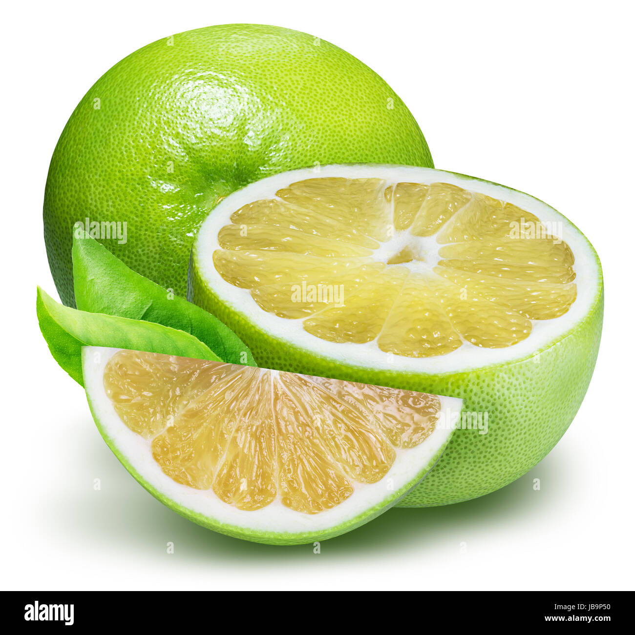 Sweetie, green grapefruit isolated on white background with clipping ...