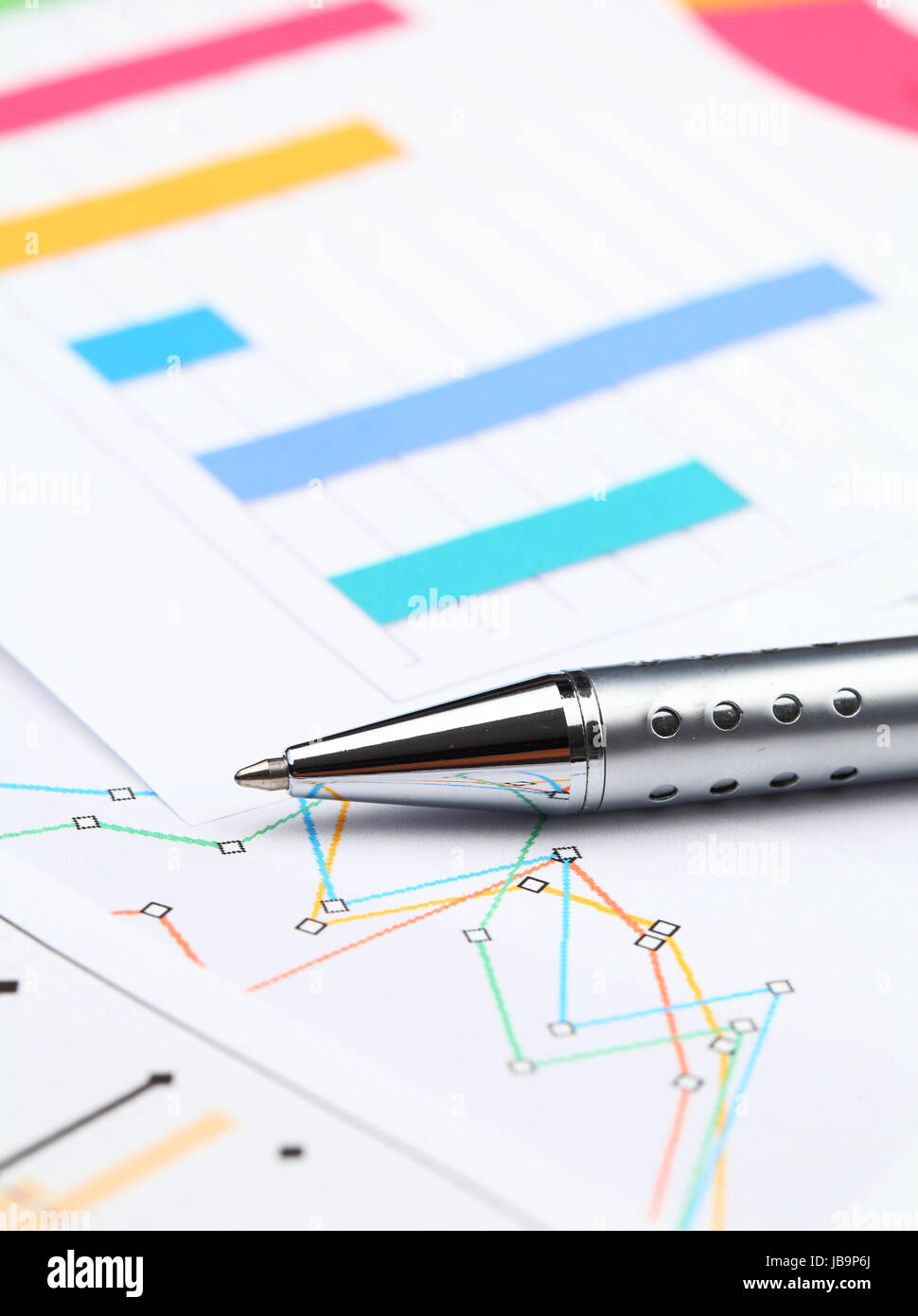Business graph analysis report Stock Photo - Alamy