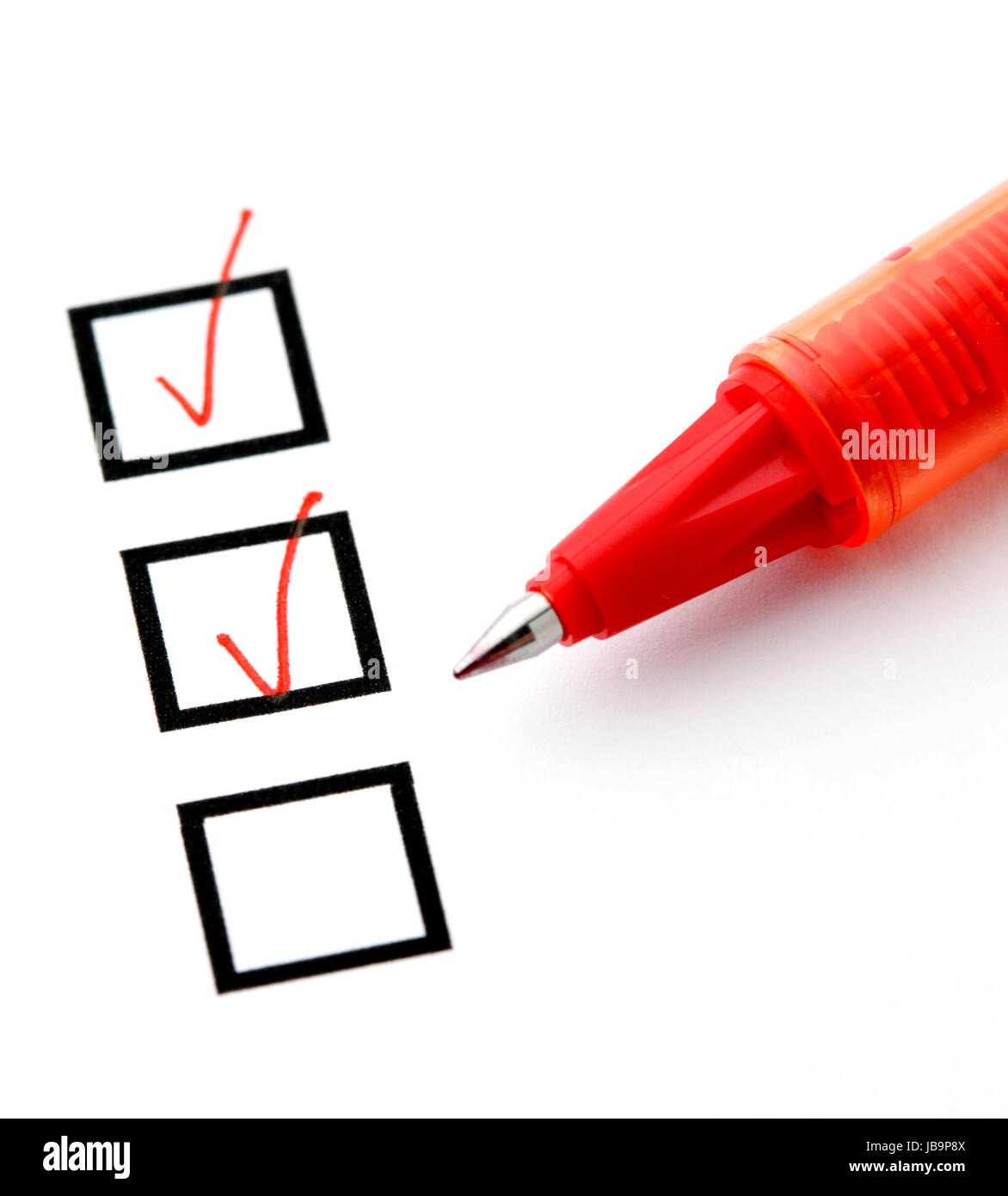 Blank checklist clipboard check boxes hi-res stock photography and ...