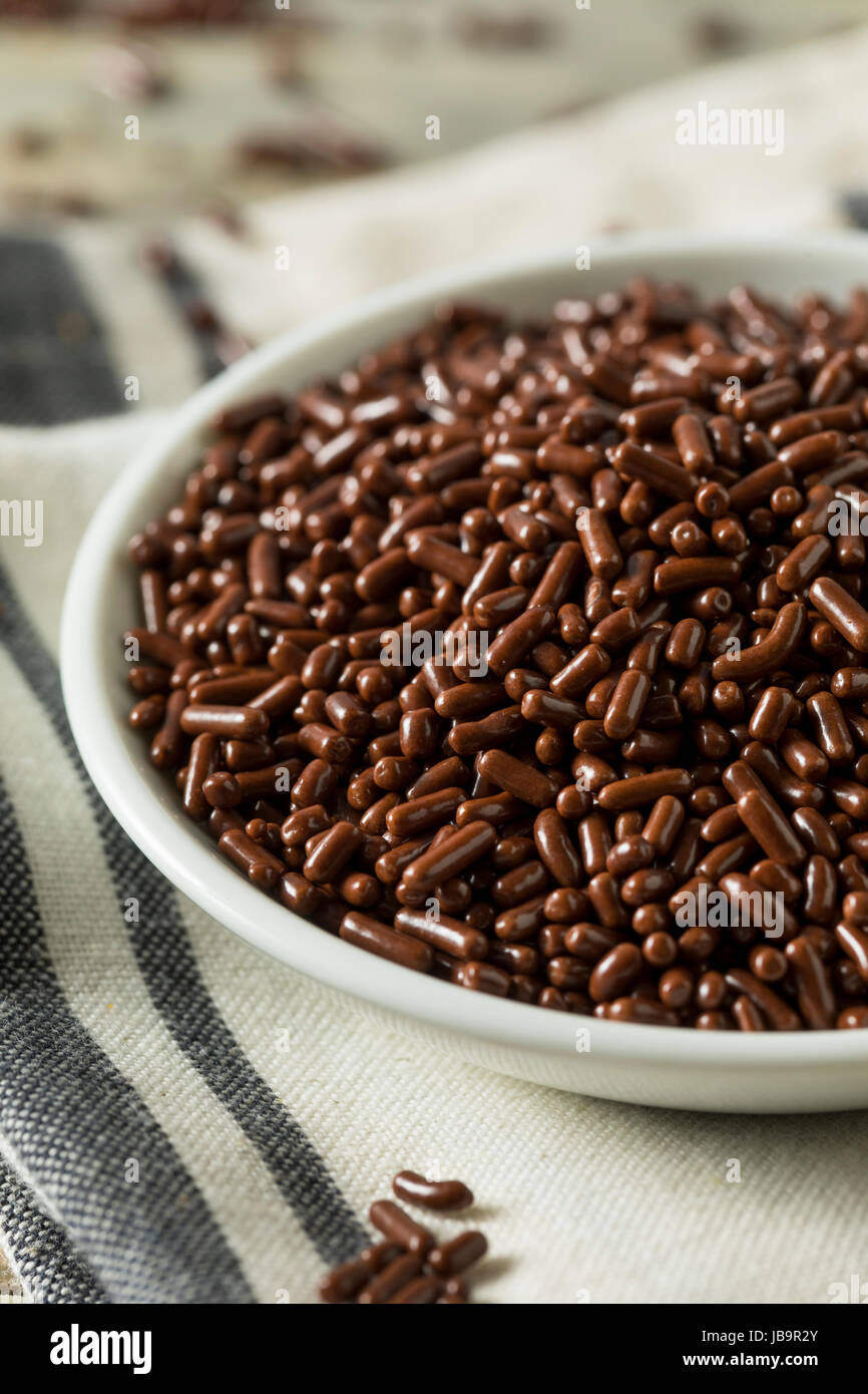 Sweet Sugary Chocolate Sprinkles in a Bowl Stock Photo - Alamy