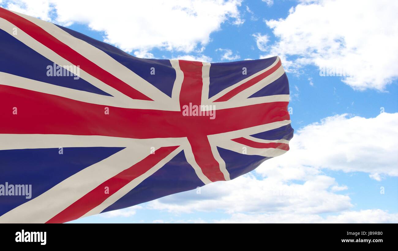 Waving flag of United Kingdom Stock Photo - Alamy