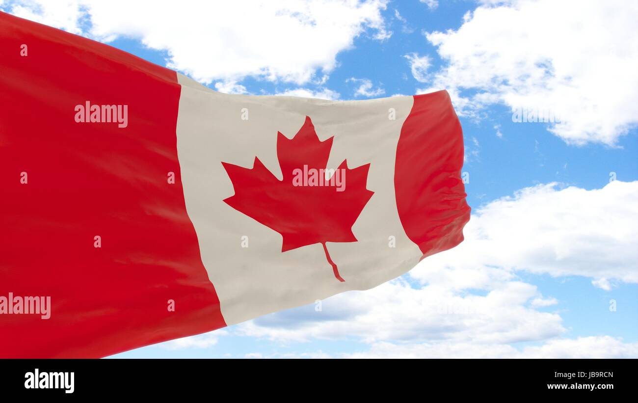 Waving flag of Canada Stock Photo - Alamy