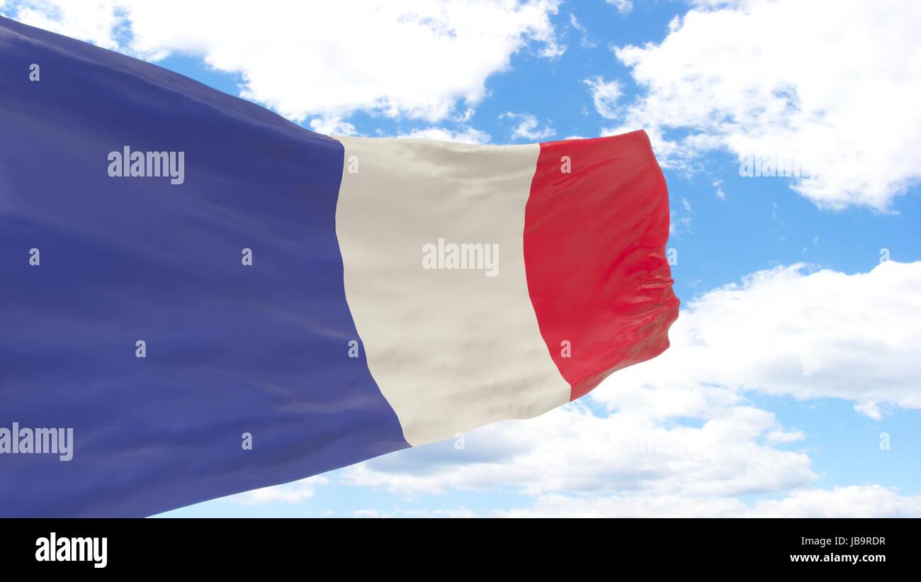 Waving flag of France Stock Photo - Alamy