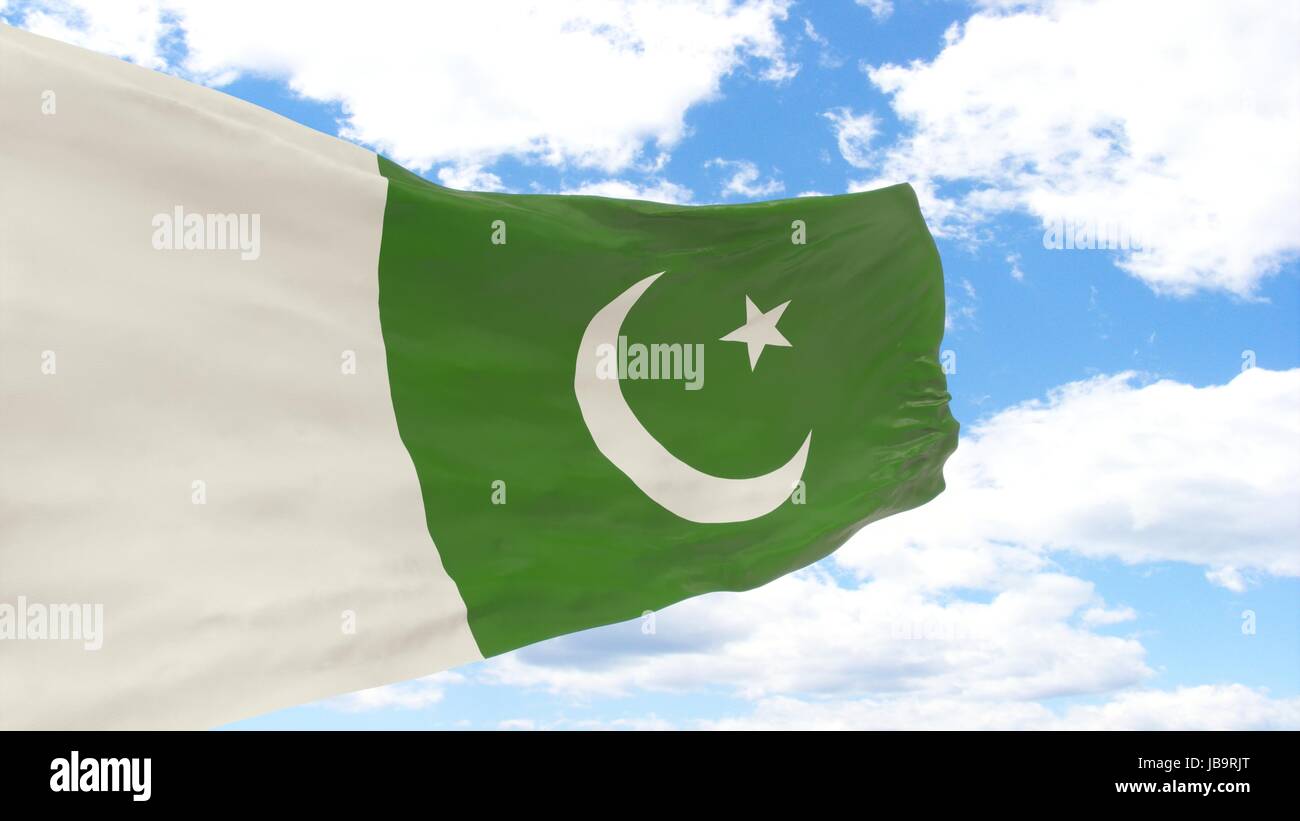 Pakistani flag waving hi-res stock photography and images - Alamy