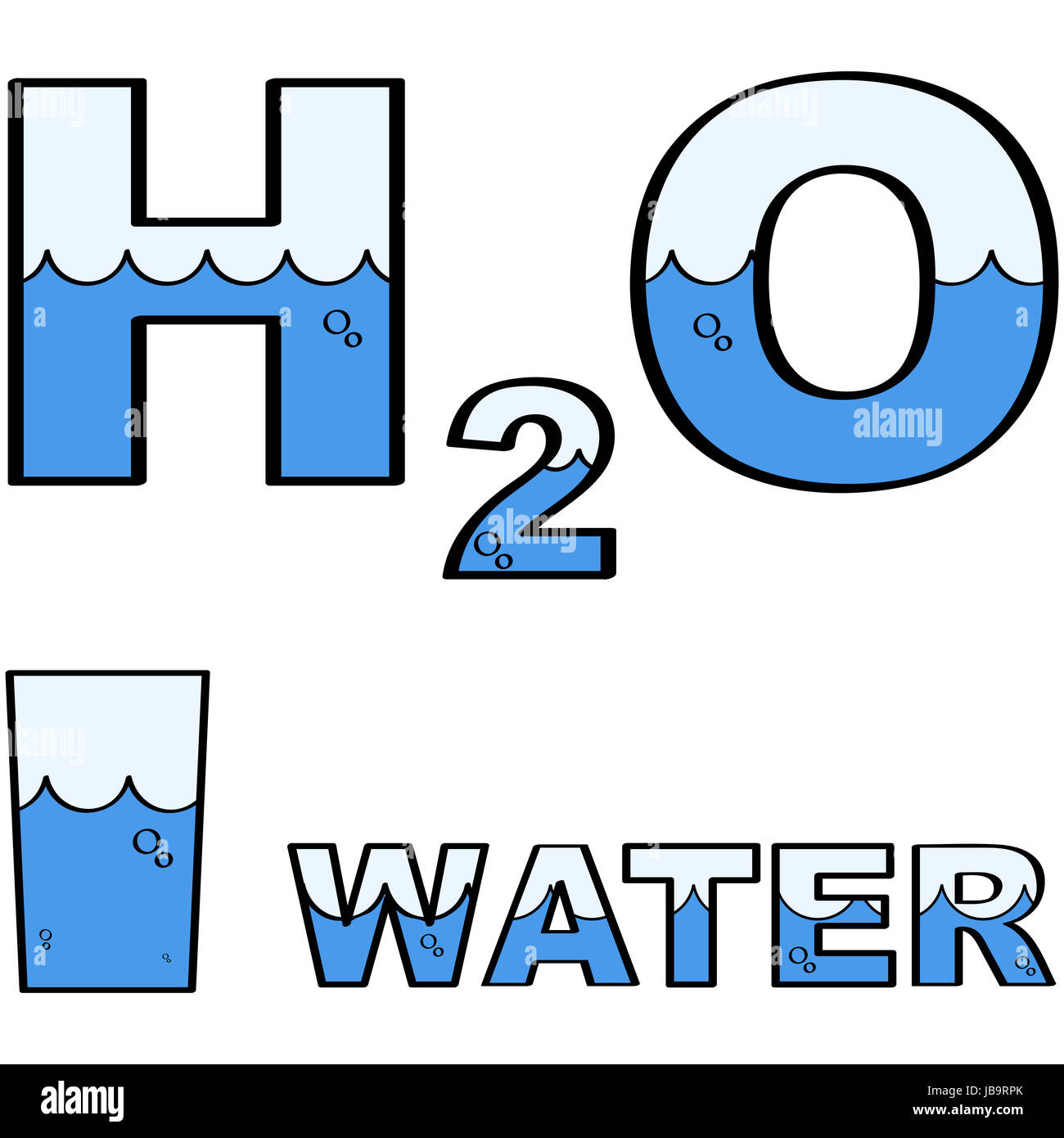 H2o cartoon hi-res stock photography and images - Alamy