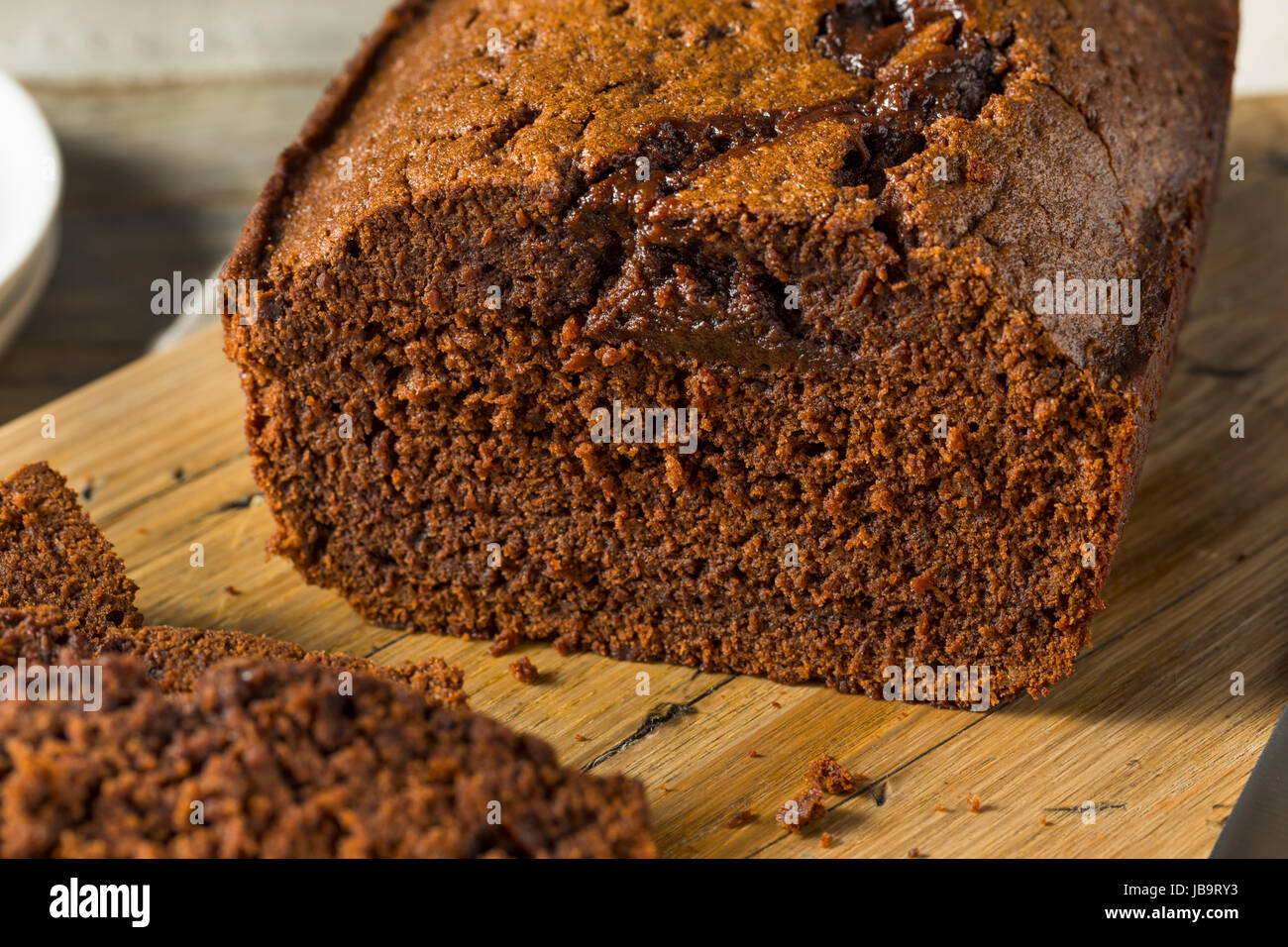 Sweet Homemade Chocolate Loaf Cake Cut in Slices Stock Photo - Alamy