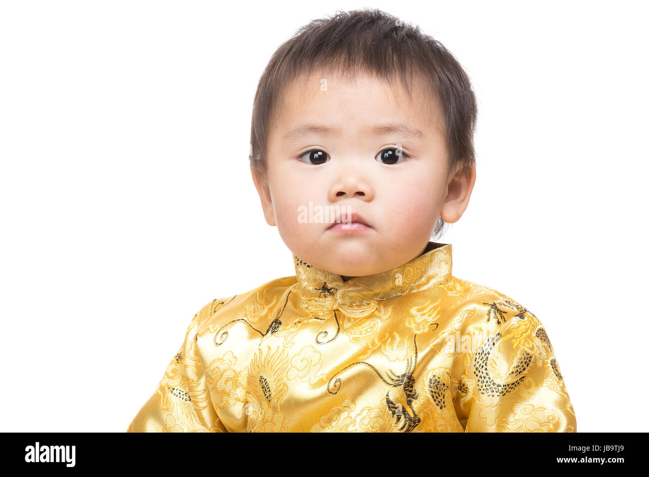 Chinese baby boy with traditional chinese costume Stock Photo - Alamy