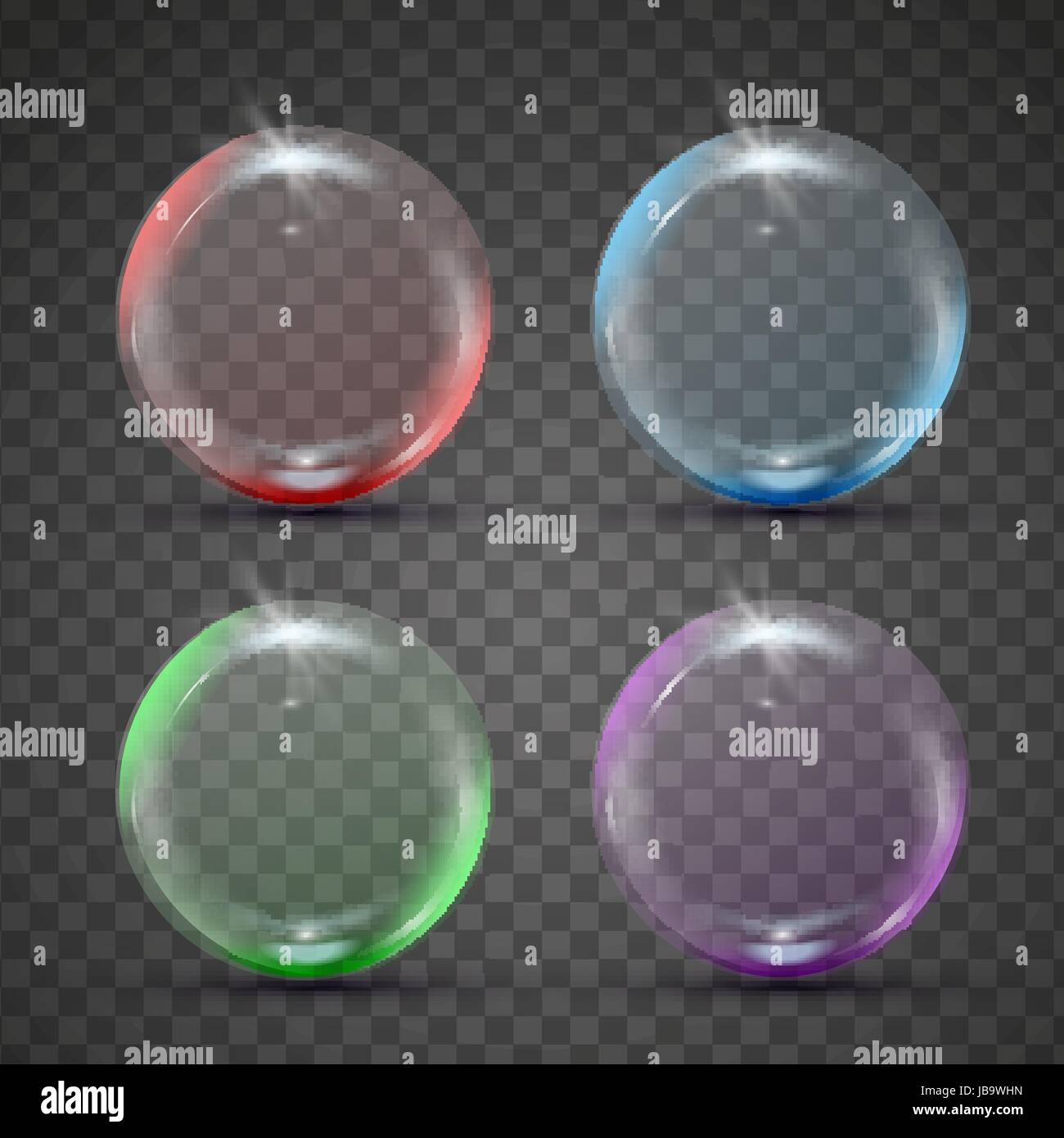 Colorful realistic bubble with rainbow reflection Stock Vector Image ...