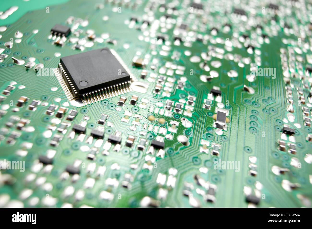 Chip close up on a integrated circuit Stock Photo - Alamy