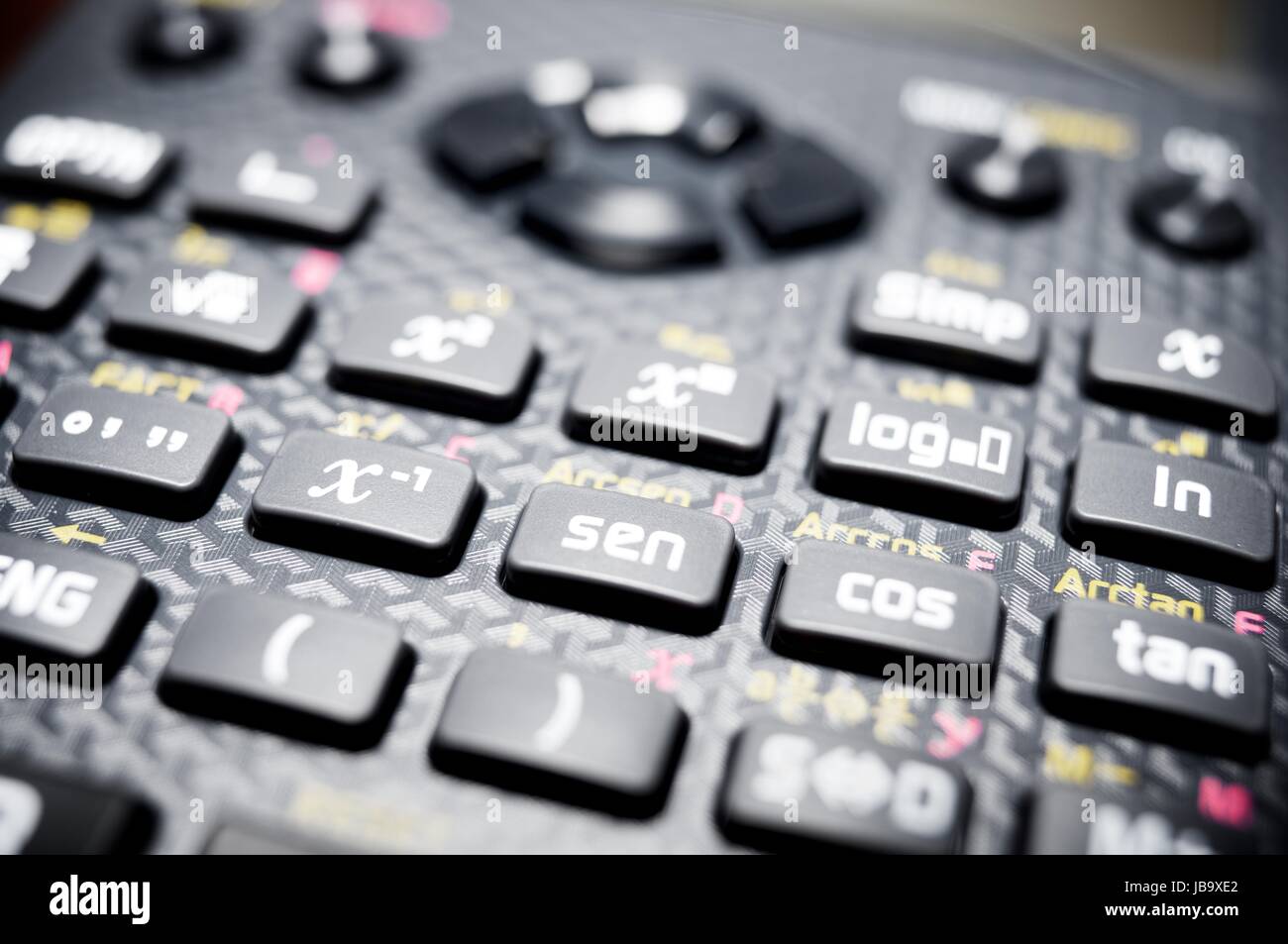 Close-up of buttons a scientific calculator Stock Photo - Alamy