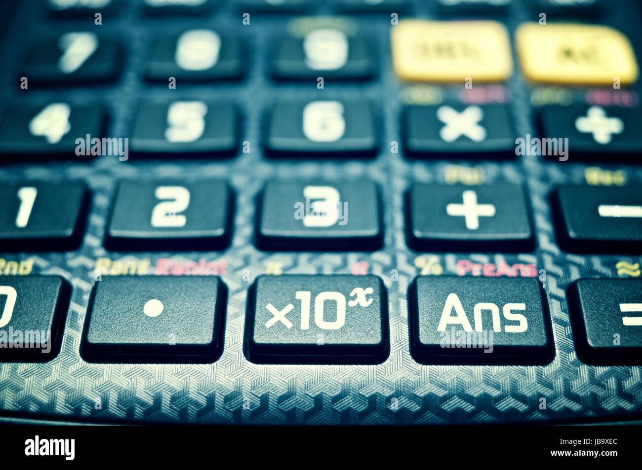 Close-up of buttons a scientific calculator Stock Photo - Alamy