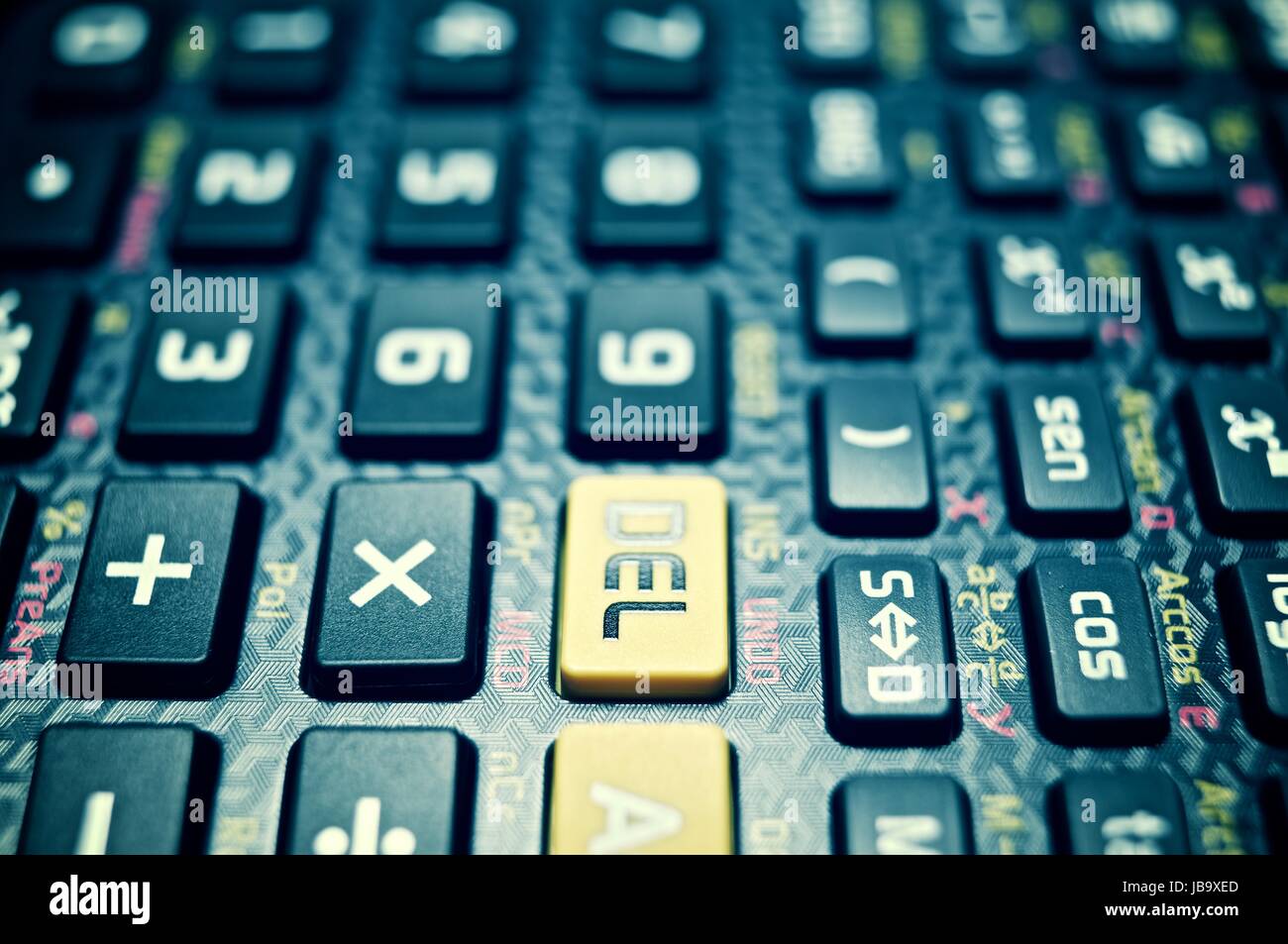 Close-up of buttons a scientific calculator Stock Photo - Alamy
