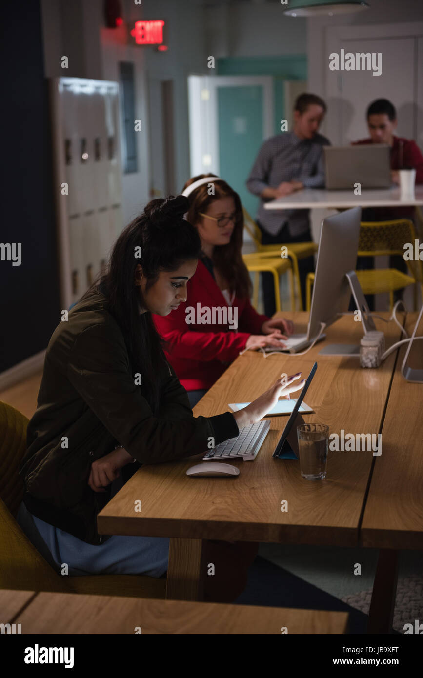 Attentive executive using desktop hi-res stock photography and images ...