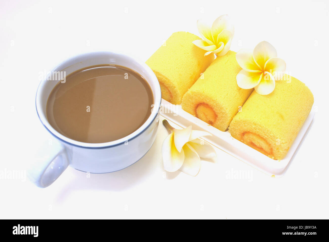 Mini orange jam rolls with coffee break Stock Photo - Alamy