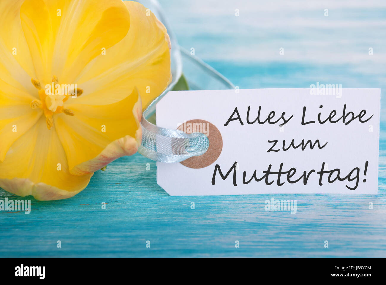 Label with the German Words Alles Liebe zum Muttertag which means Happy ...
