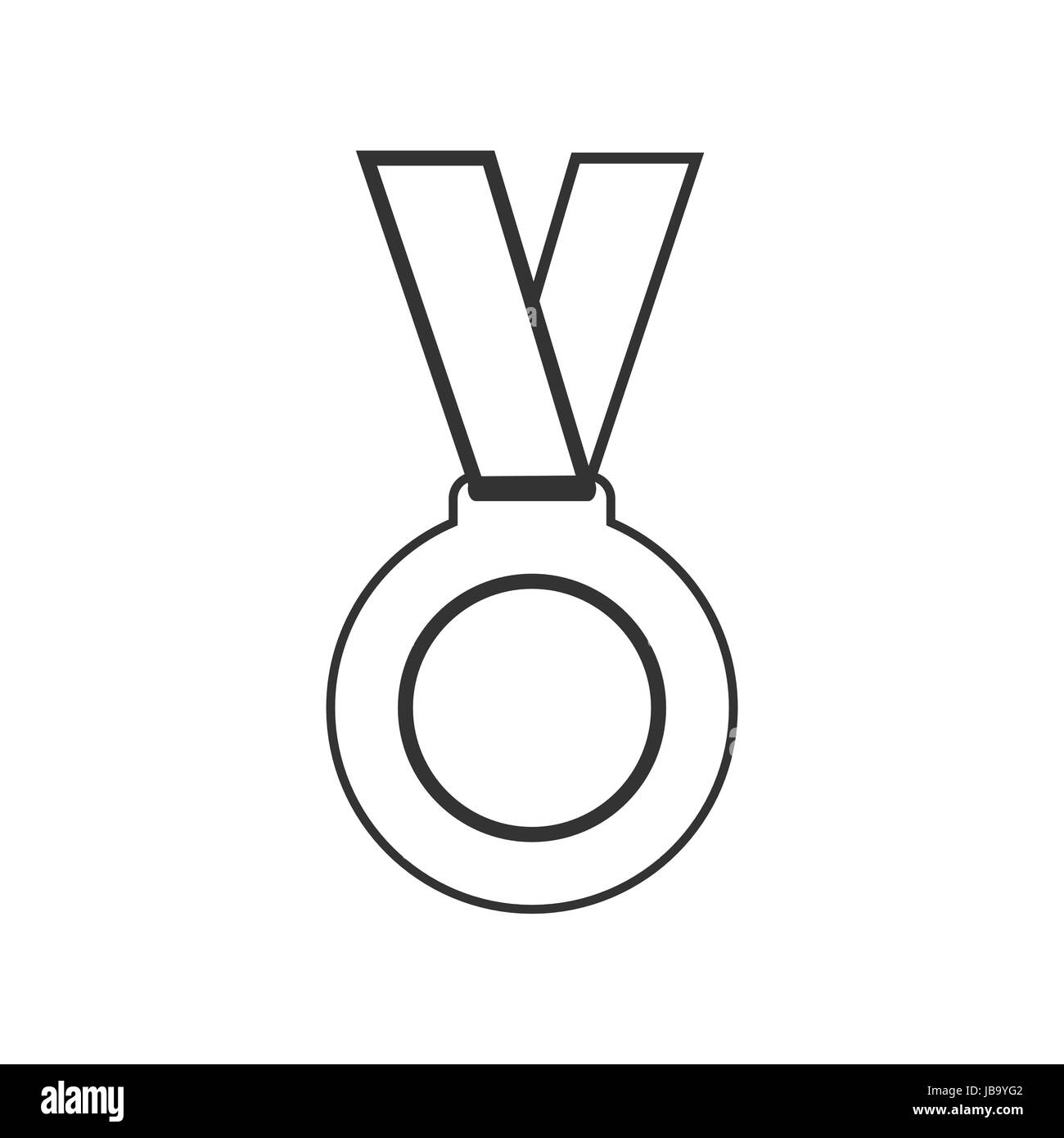 medal winner of the prize-winner on ribbon. vector illustration Stock ...