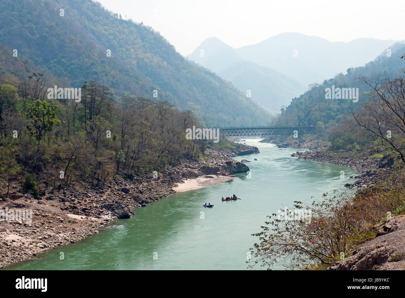 The holy river Ganges in India near Laxman Jhula Stock Photo - Alamy