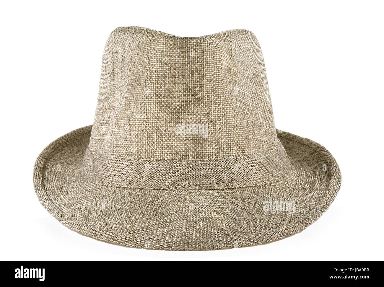 a flax hat on white background Stock Photo - Alamy