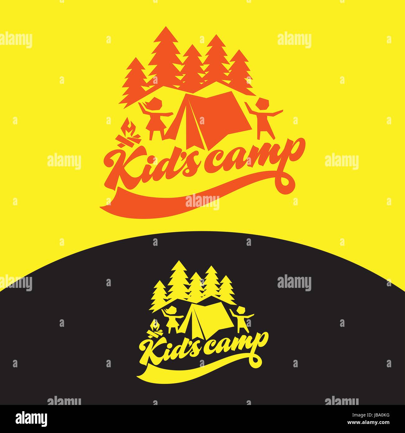 Kids camp vintage Stock Vector Images - Alamy