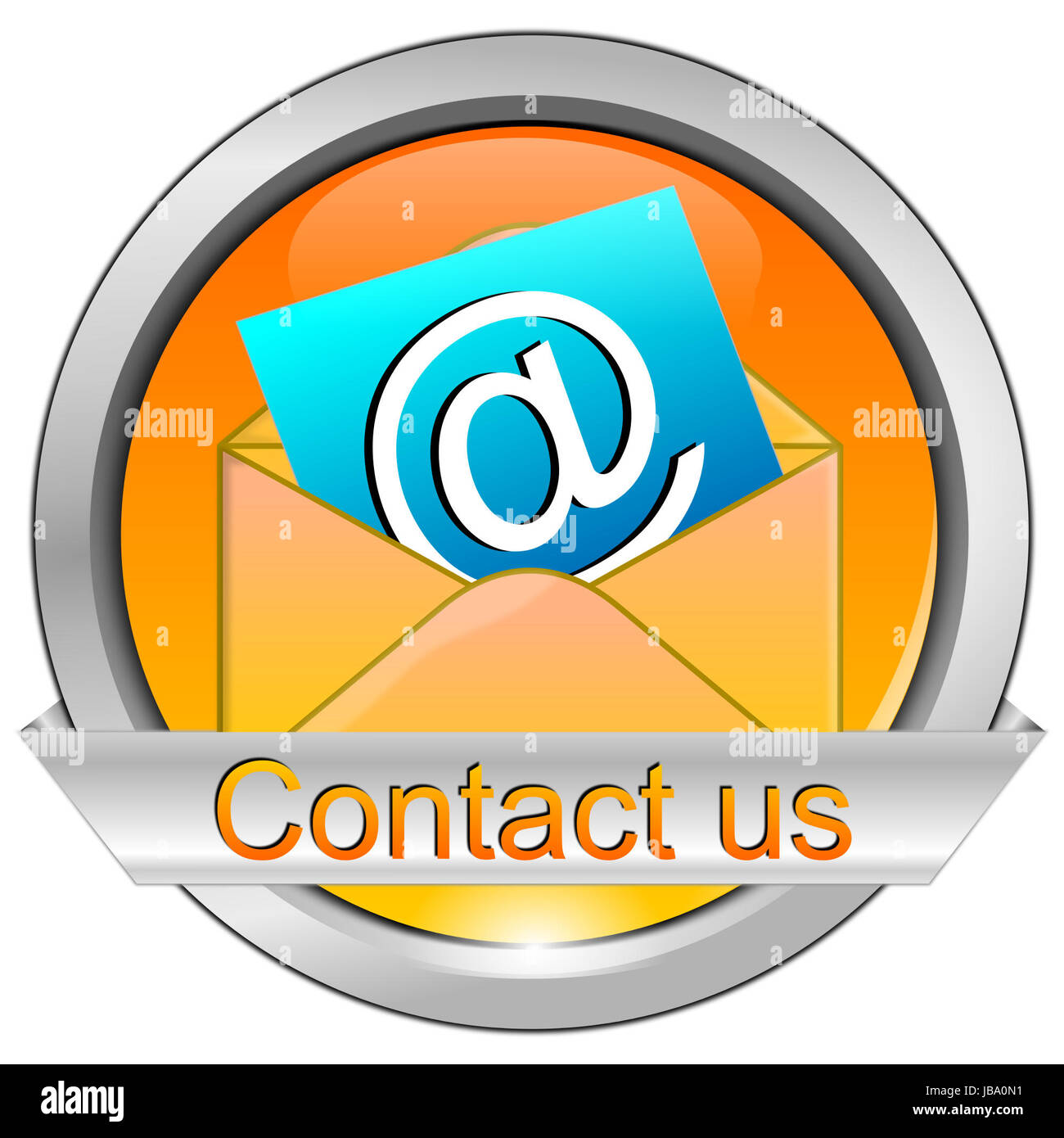 Contact us email icon glossy hi-res stock photography and images - Alamy