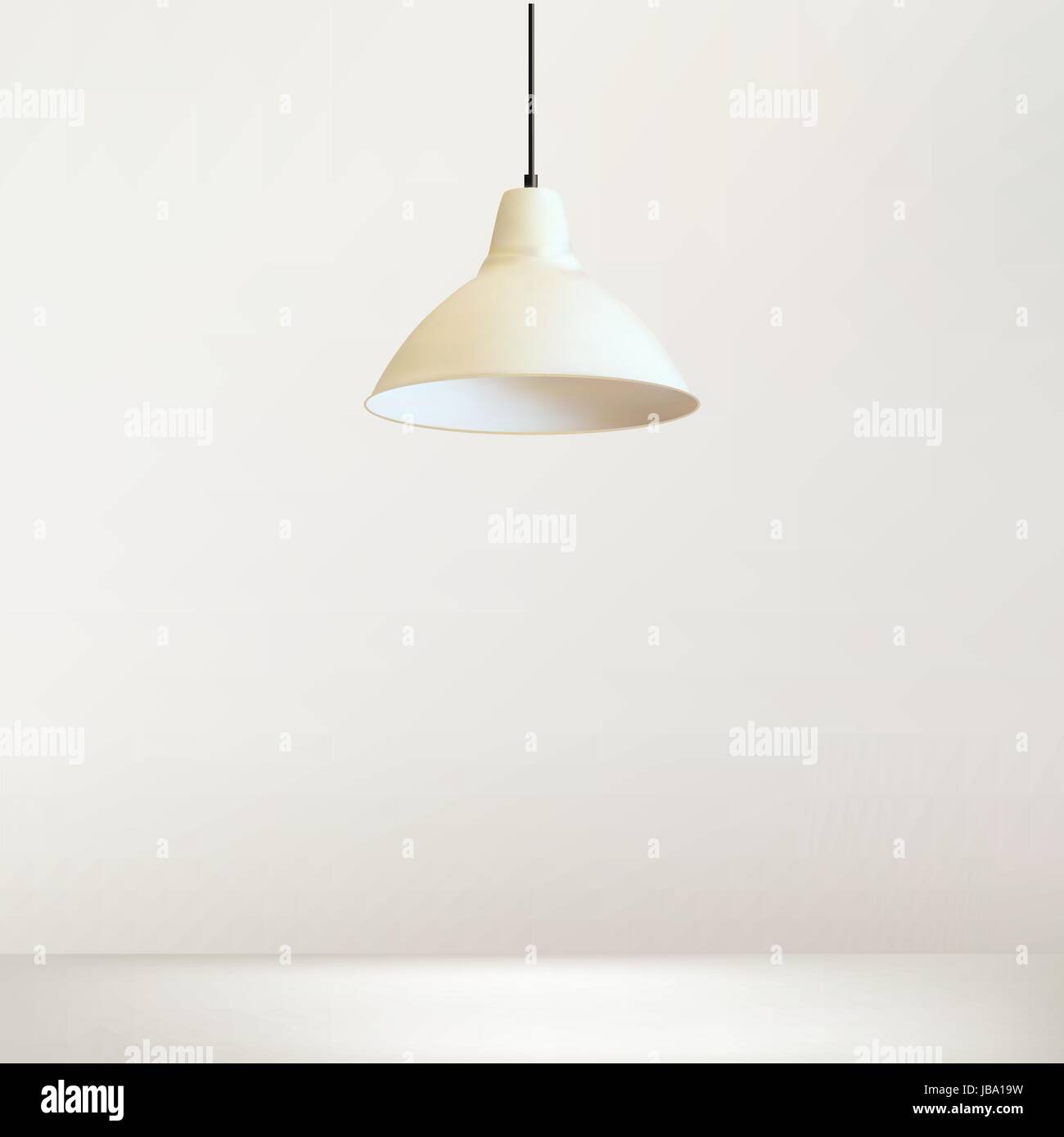 Simple Lamp with White Wall, Vector, Illustration Stock Vector Image ...