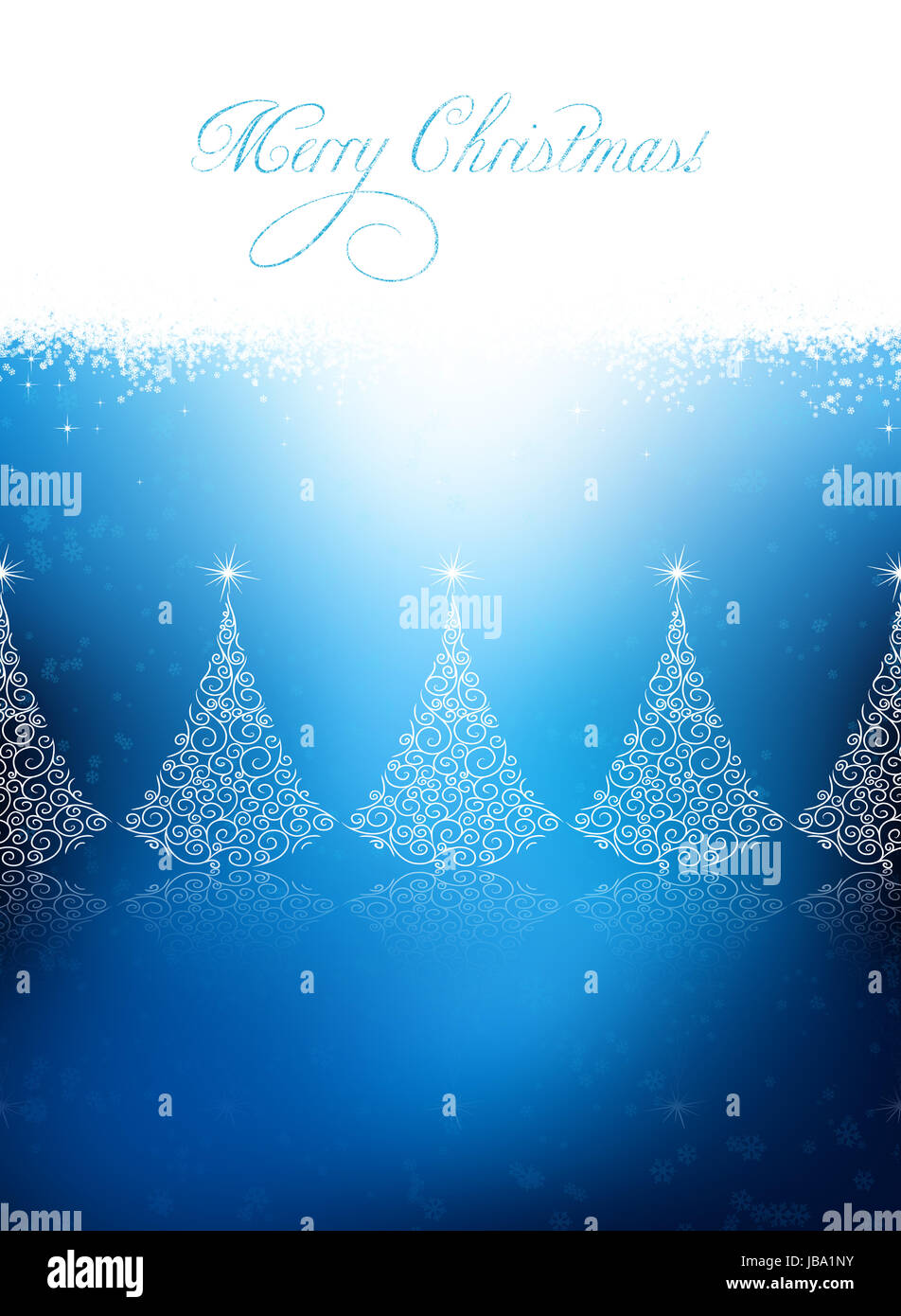 Bitmaped Christmas background with design trees, stars and snowflakes ...