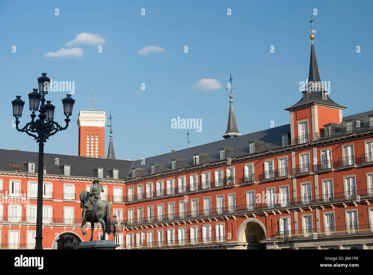 Madrid (Spain): historic Plaza Mayor, the main square of the city Stock ...
