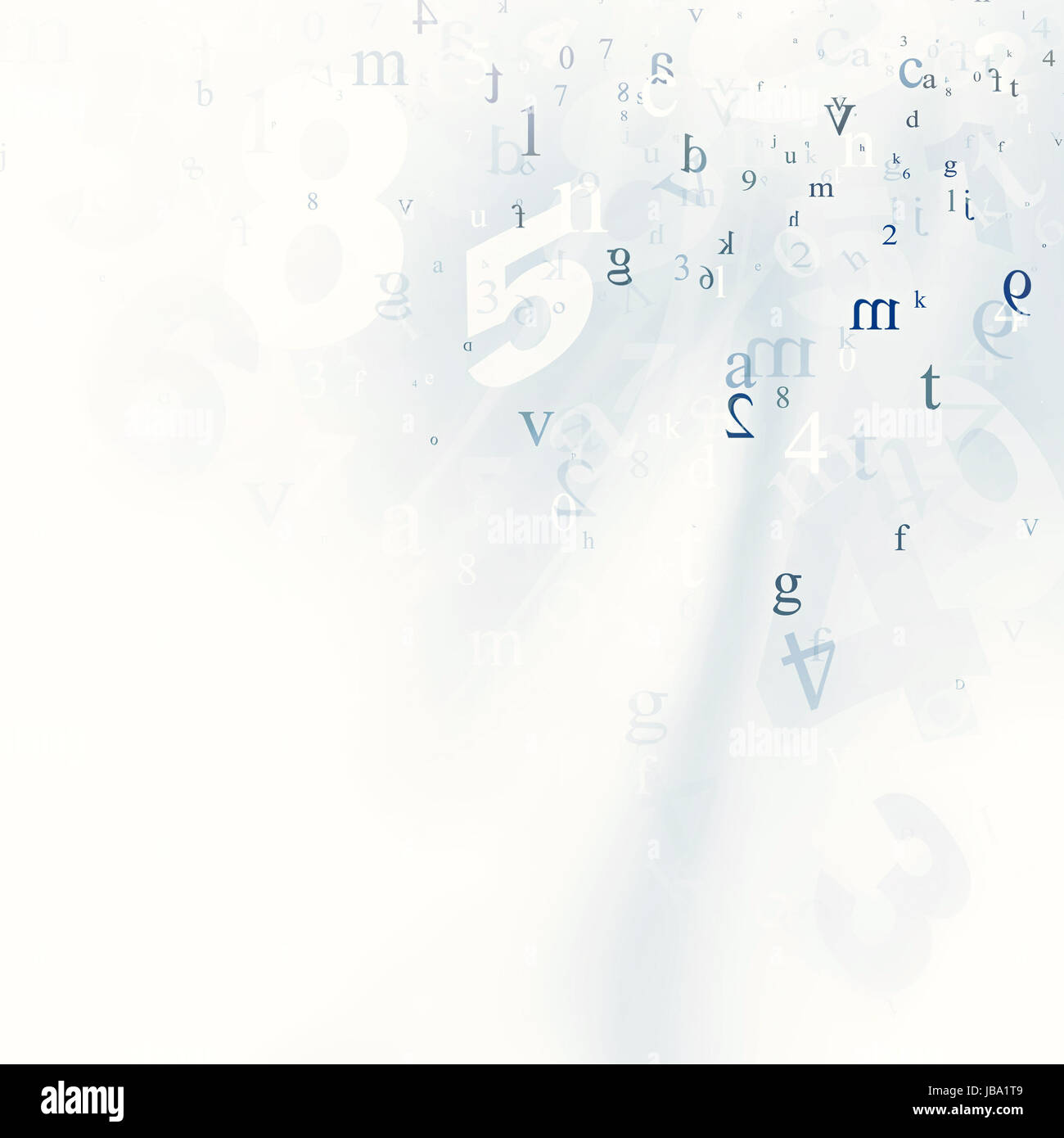 Abstract mathematics white and blue background Stock Photo - Alamy