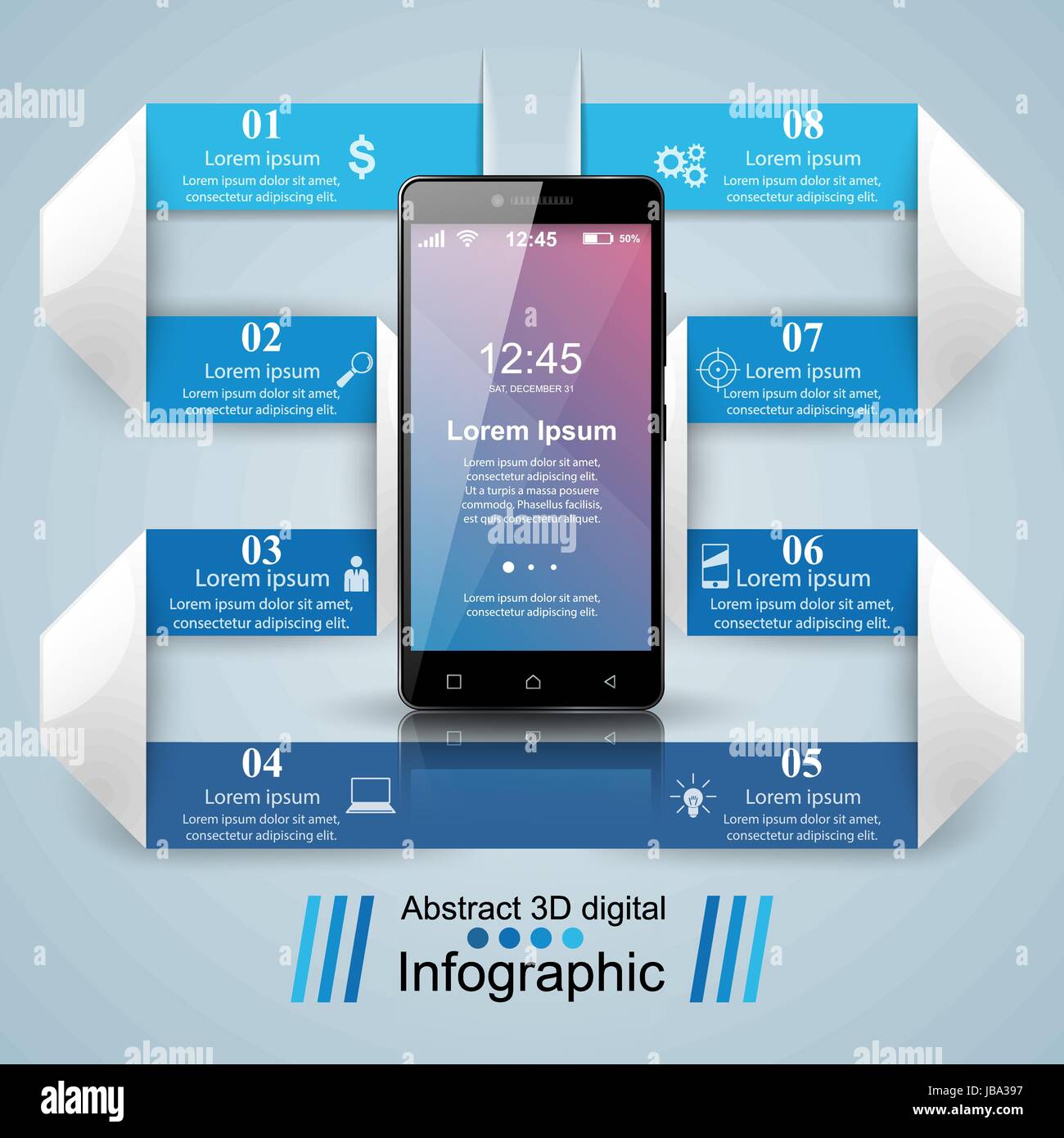 3D infographic. Smartphone icon Stock Vector Image & Art - Alamy