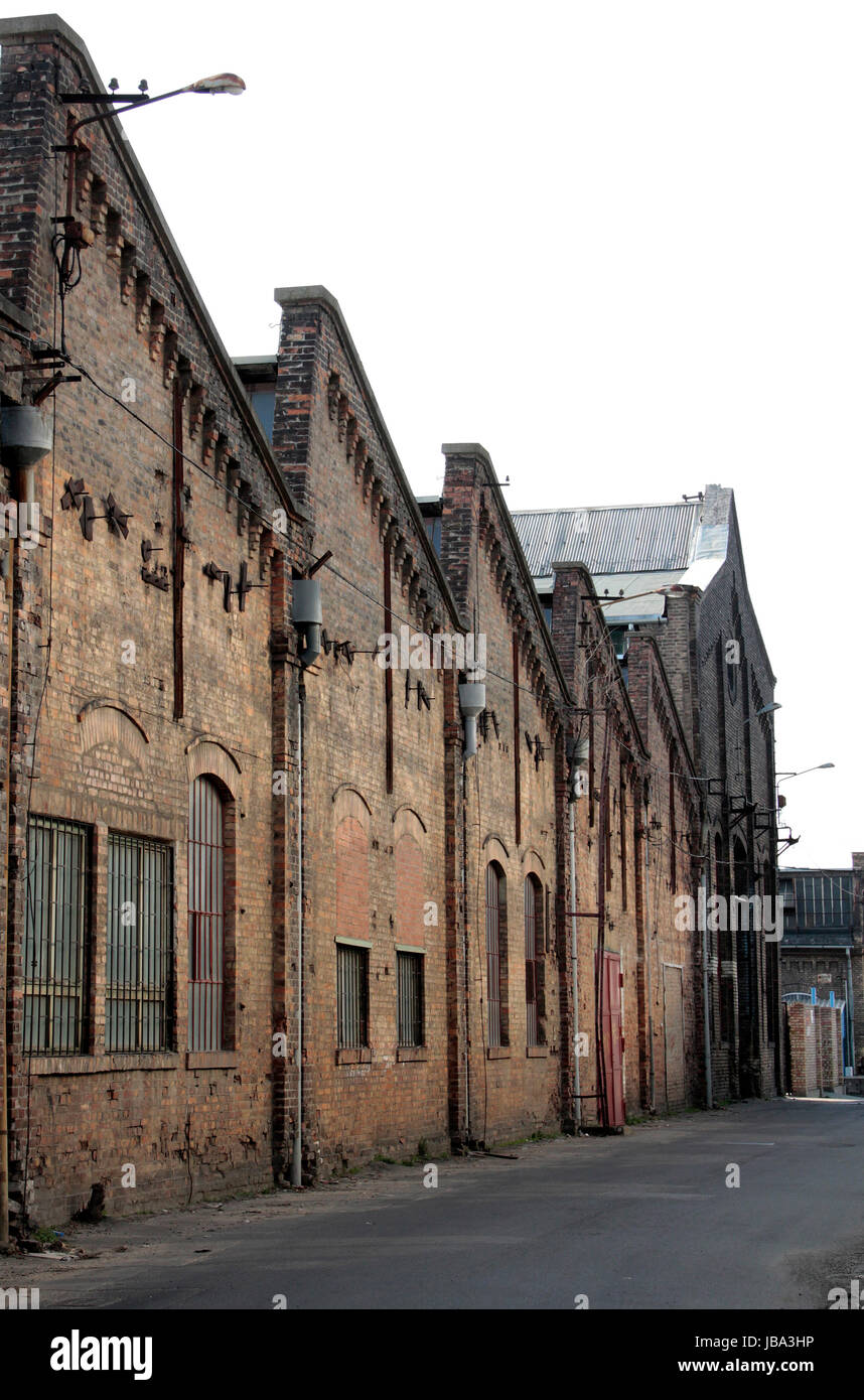 Detail of an old decrepit abandoned factory street Stock Photo - Alamy