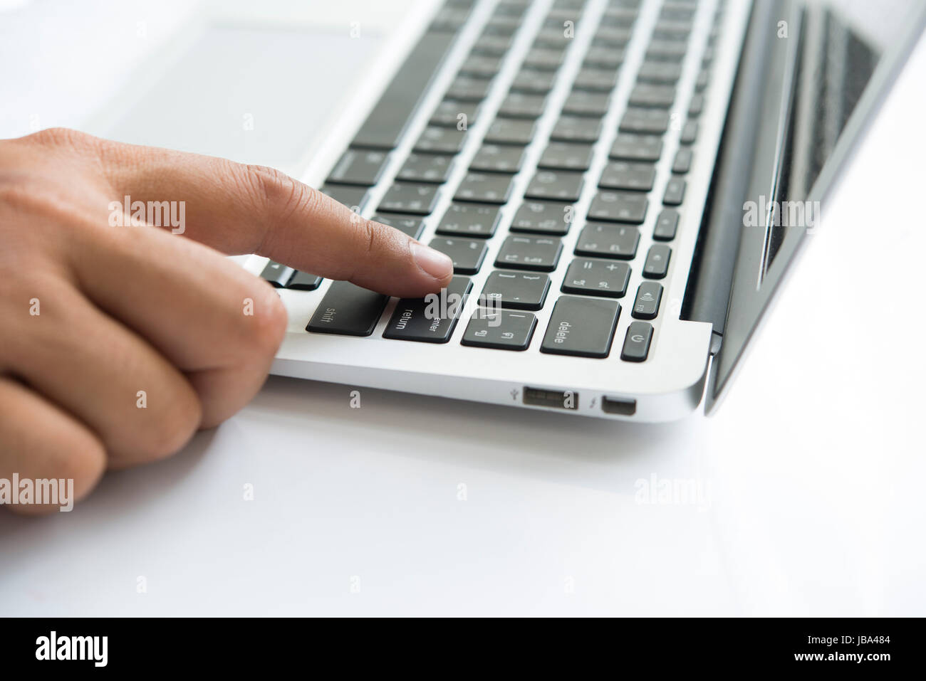 Man pressing enter hi-res stock photography and images - Alamy