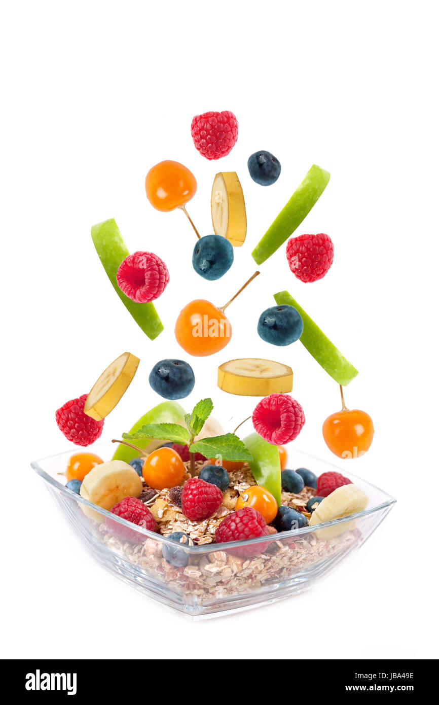 flying cereal ingredients Stock Photo - Alamy