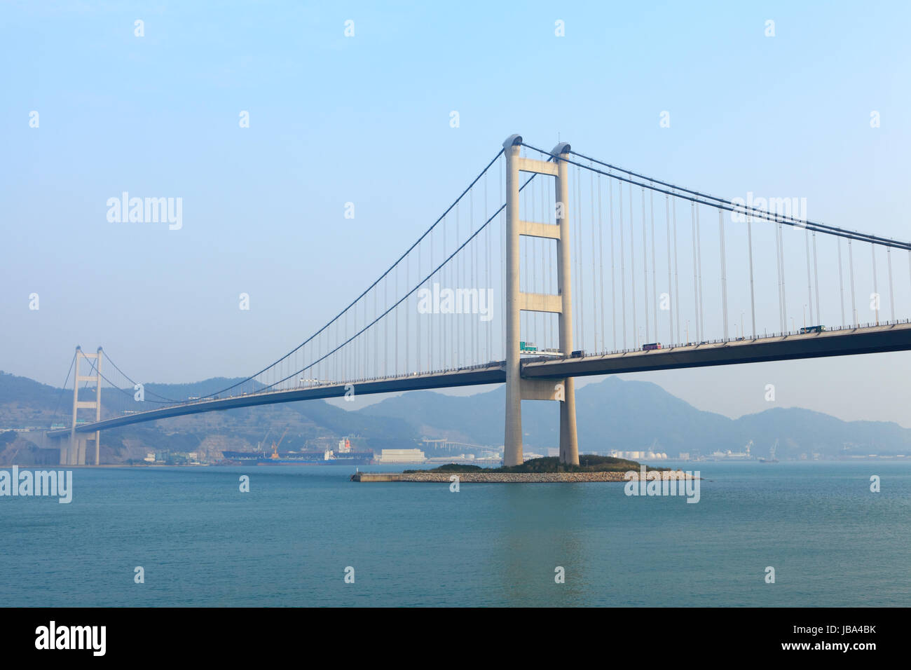 Cable bridge in Hong Kong Stock Photo - Alamy