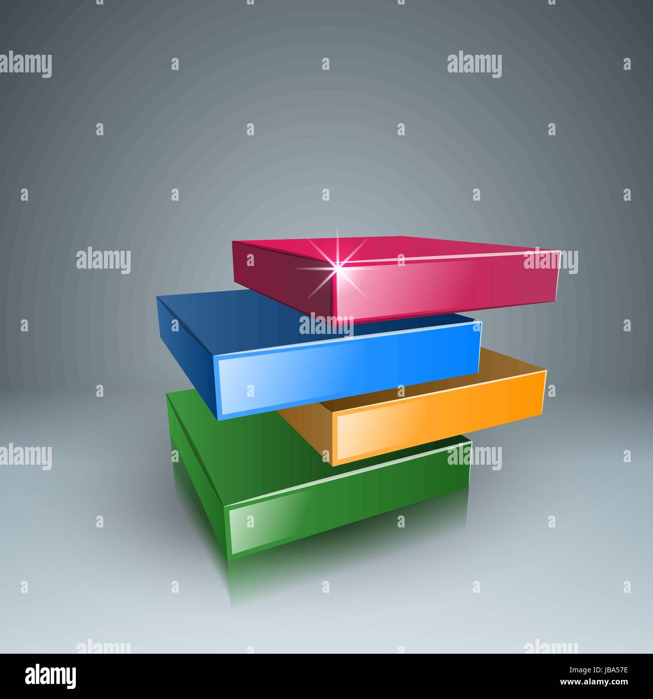 Color set box on the grey background Stock Vector Image & Art - Alamy