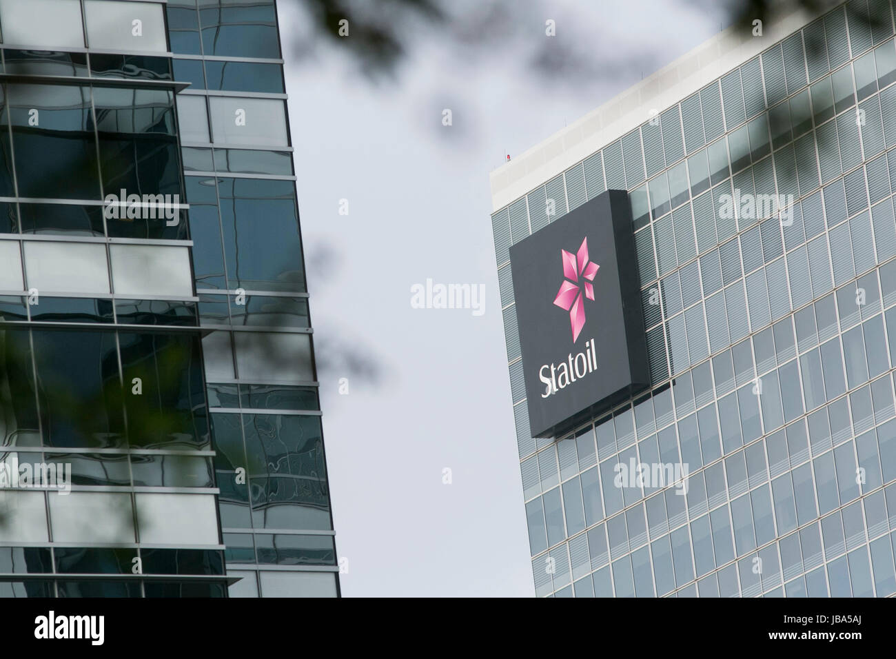A logo sign outside of a facility occupied by Statoil ASA in Houston ...