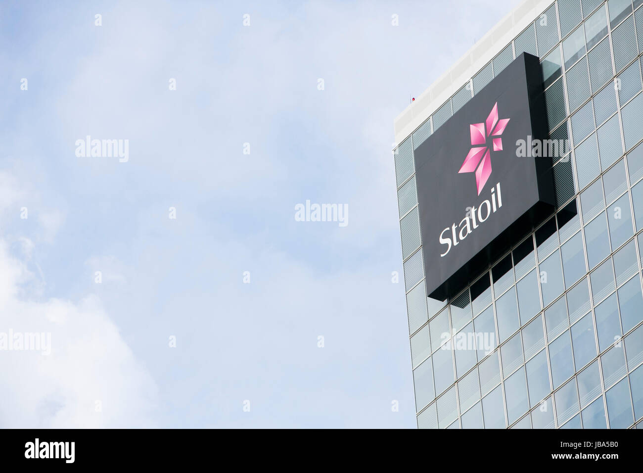 A logo sign outside of a facility occupied by Statoil ASA in Houston ...