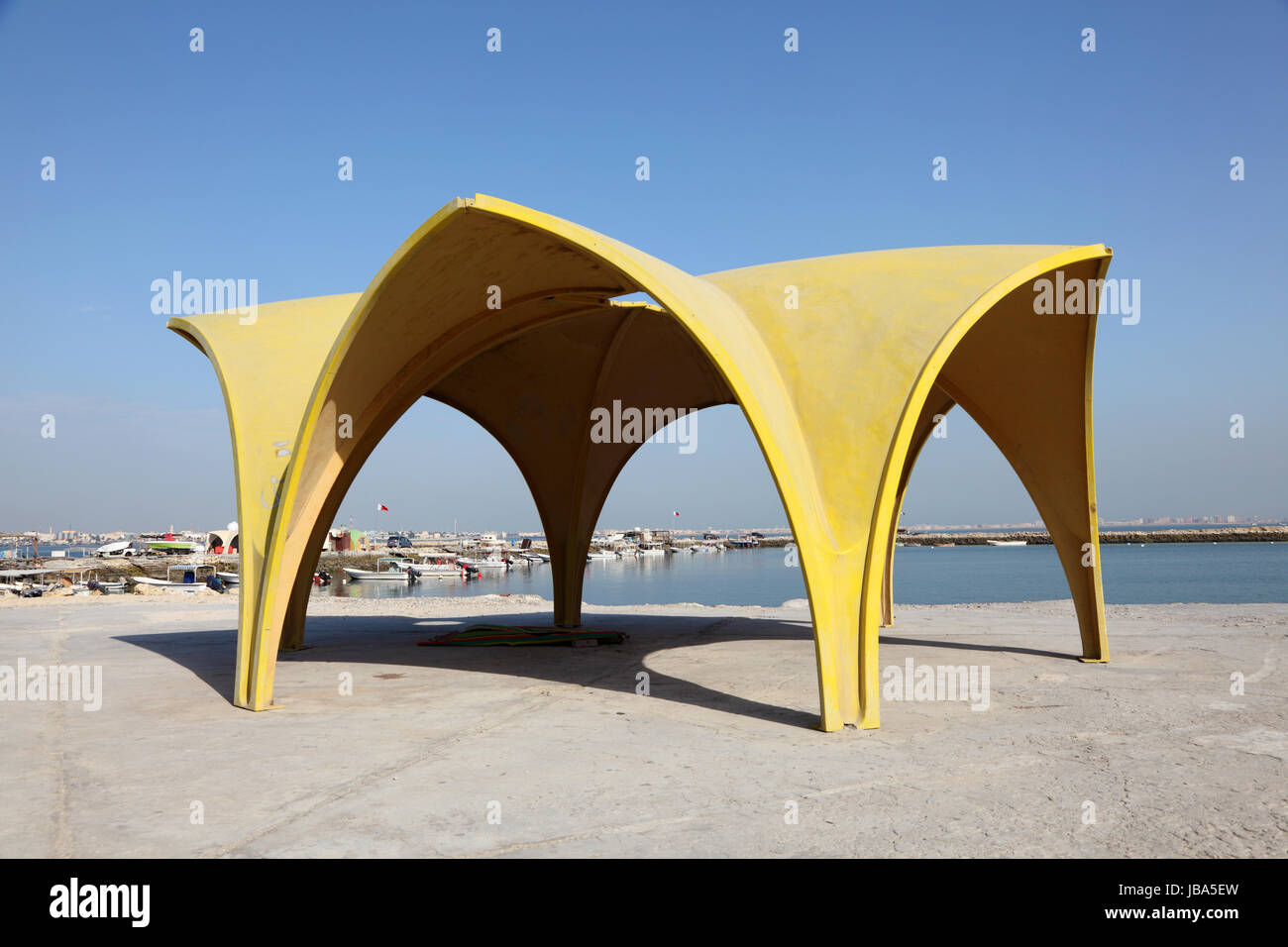 Pavilion at the corniche of Manama, Bahrain, Middle East Stock Photo ...
