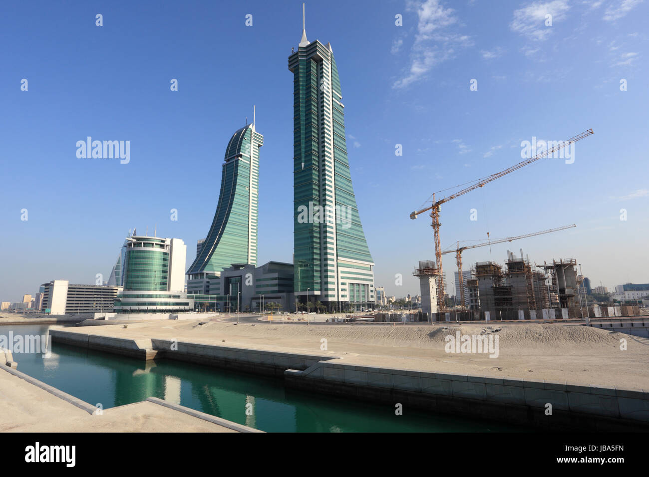 Bahrain Financial Harbour Skyscrapers in Manama, Middle East Stock ...