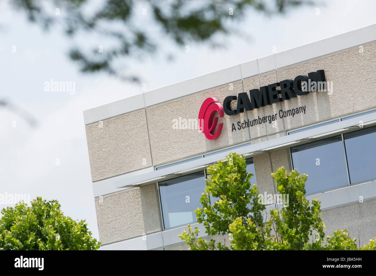 A logo sign outside of a facility occupied by the Cameron International ...
