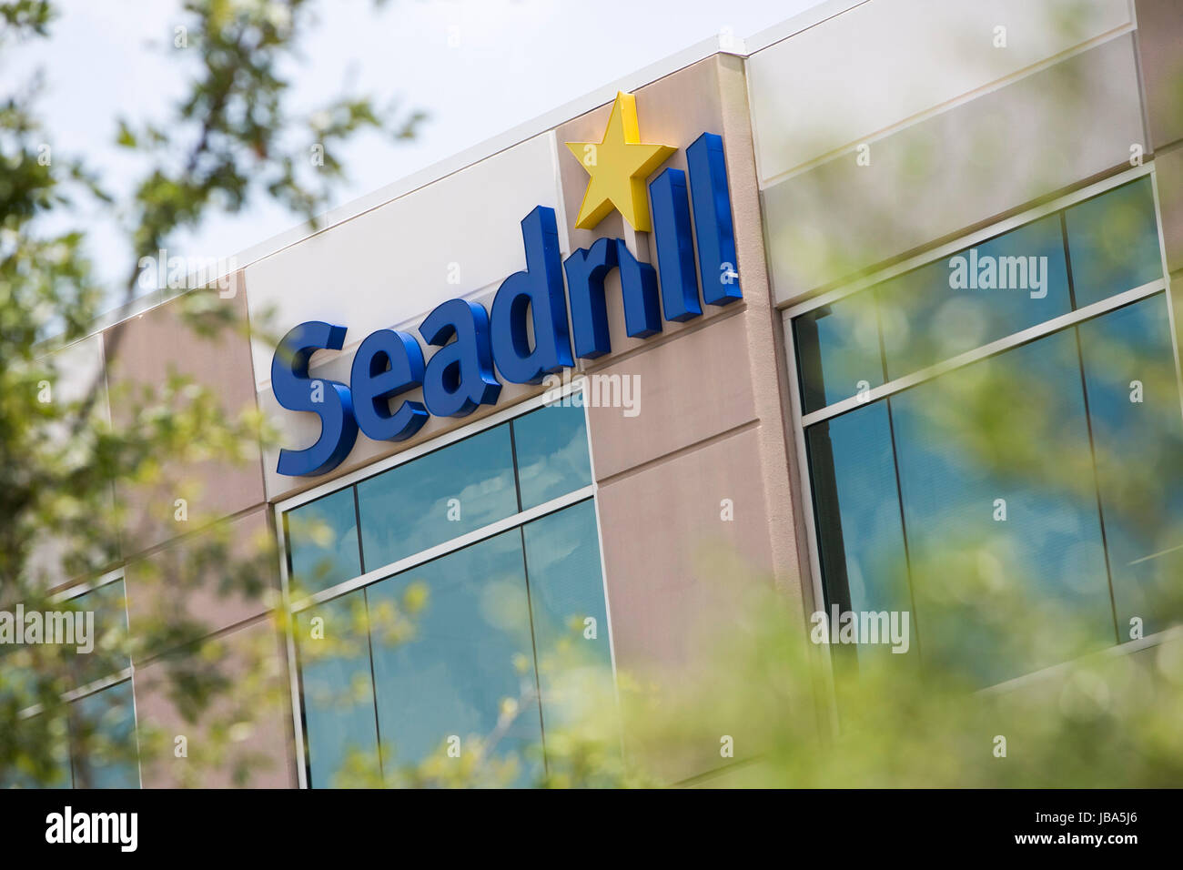 A logo sign outside of a facility occupied by Seadrill in Houston ...