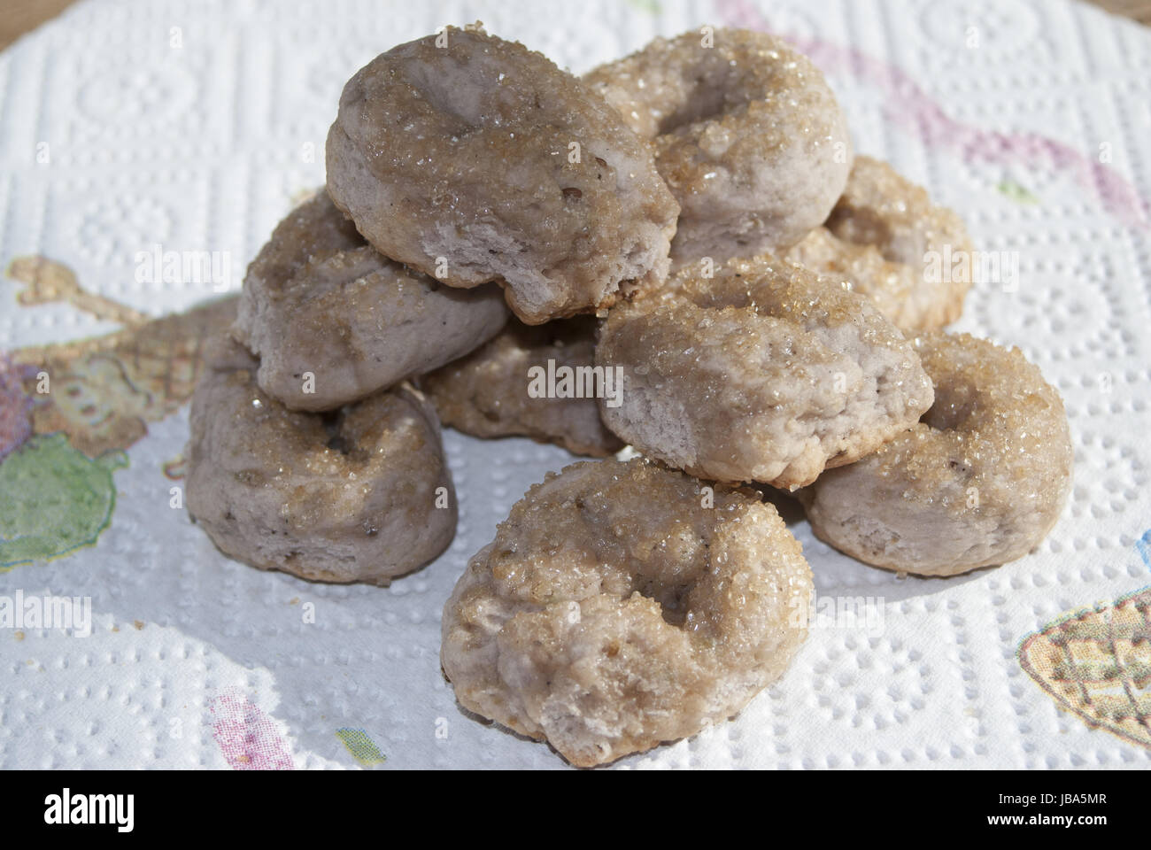 traditional Italian homemade biscuits with sugar and honey Stock Photo ...