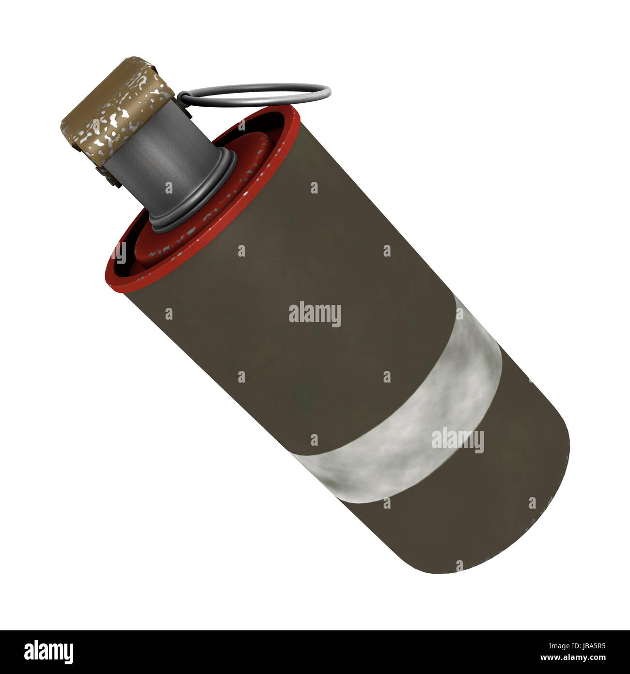 3D digital render of a modern smoke grenade isolated on white ...